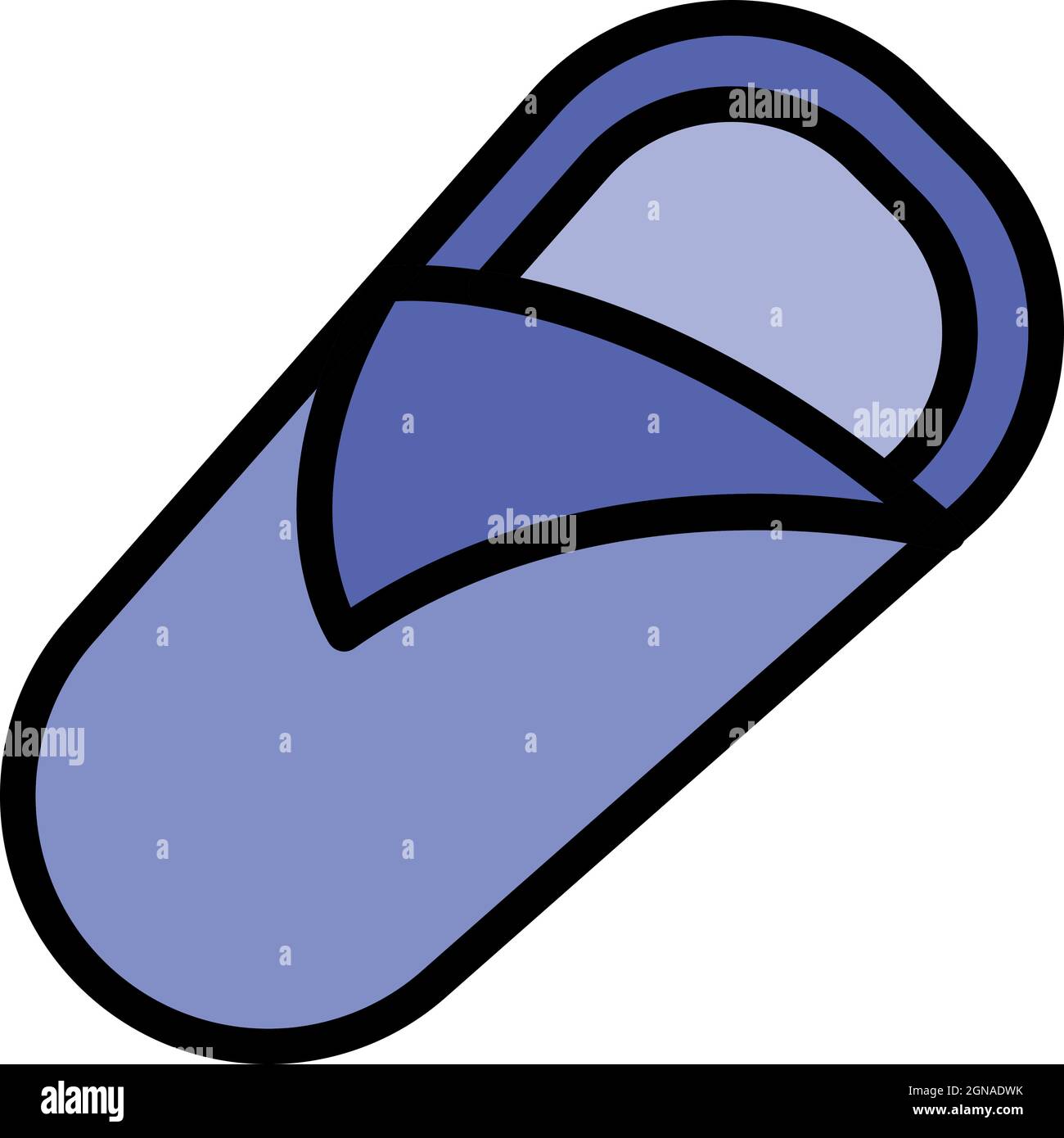 Baby cradle icon. Outline baby cradle vector icon color flat isolated ...