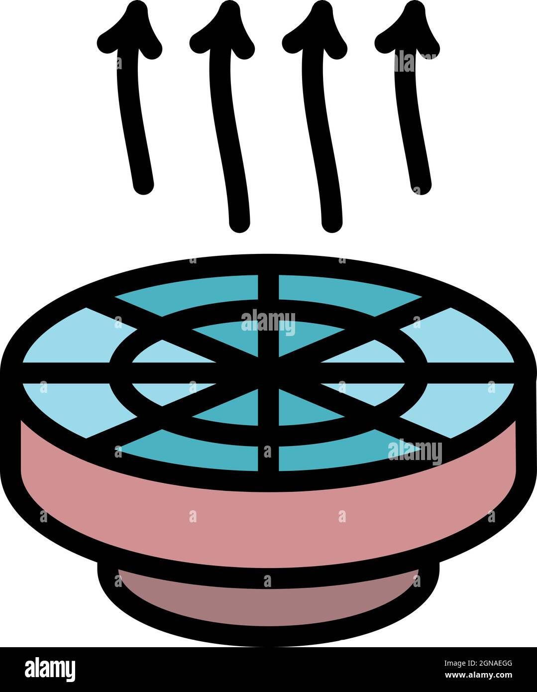 Large industrial fan icon. Outline large industrial fan vector icon ...