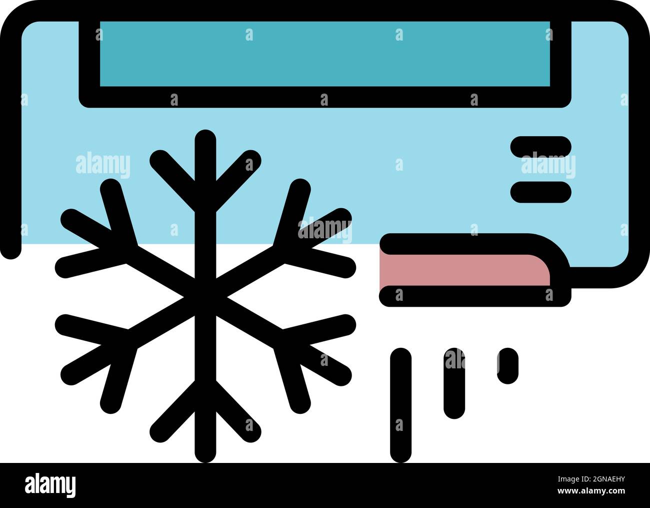Air conditioning snowflake icon. Outline air conditioning snowflake ...