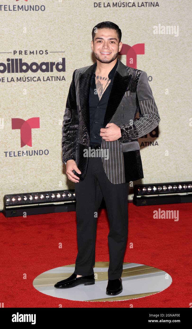 PREMIOS BILLBOARD DE LA MÚSICA LATINA 2021 -- Lenin Ramírez is seen on ...
