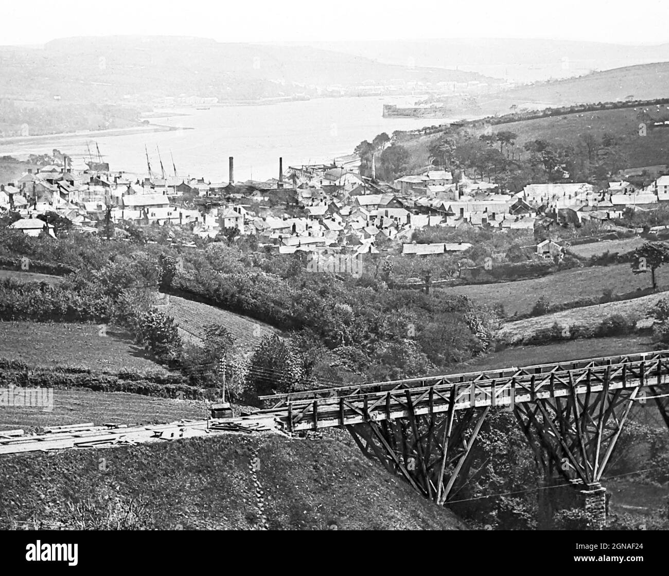 The trestle bridge Black and White Stock Photos & Images - Alamy