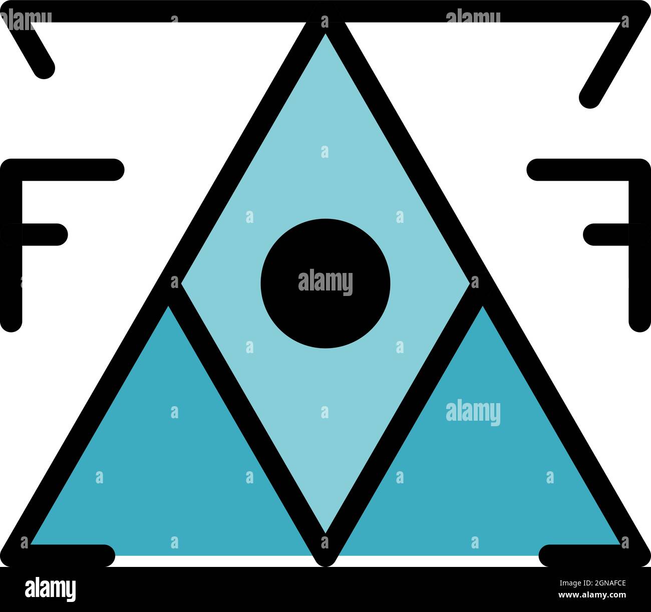 Mystery Alchemy Pyramid Icon Outline Mystery Alchemy Pyramid Vector