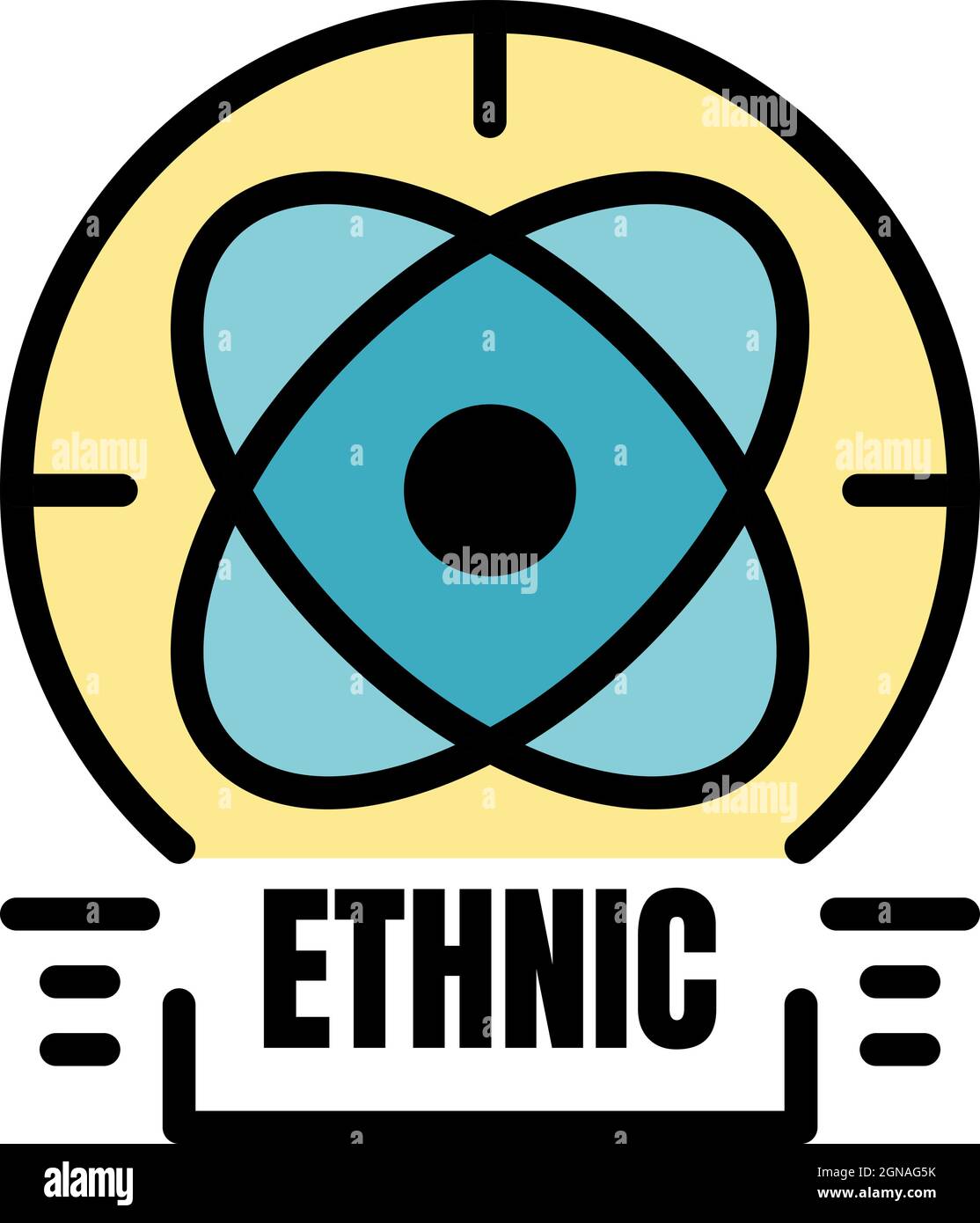 Ethnic alchemy icon. Outline ethnic alchemy vector icon color flat ...