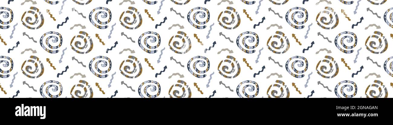 Masculine geometric seamless border pattern. Classic retro geo shape ...