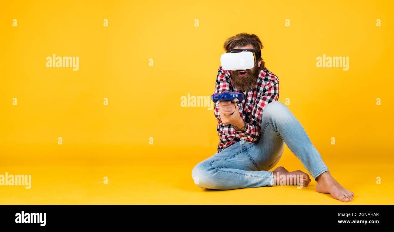 Caucasian mature hipster with trendy hairstyle in checkered shirt ...