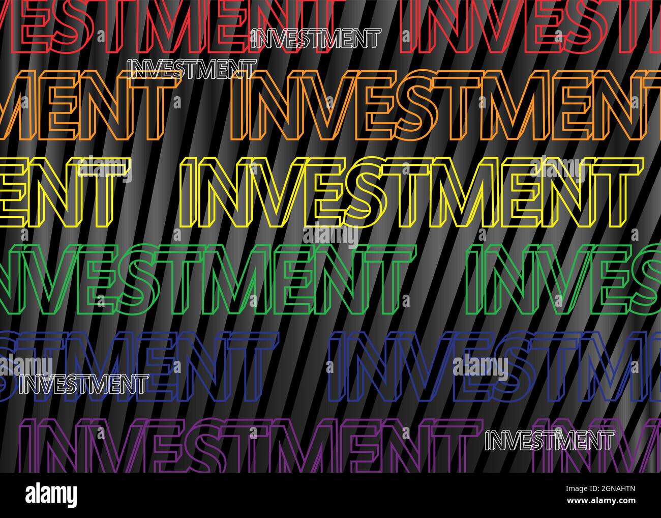 Investment, Vector logo. Quotes and phrases for cards, banners, posters ...