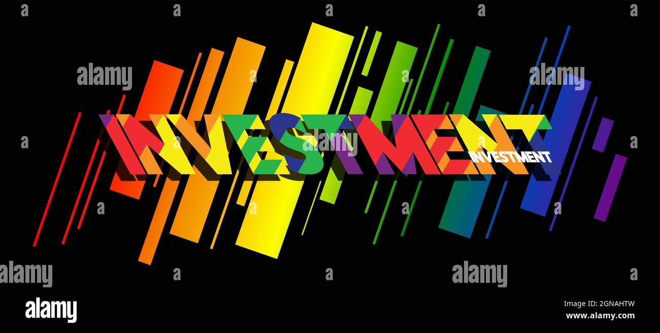 Investment, Vector logo. Quotes and phrases for cards, banners, posters ...