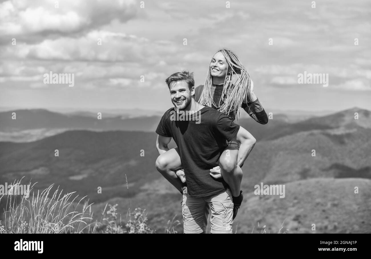 Couple in love summer vacation. Love and trust. Romantic relations ...