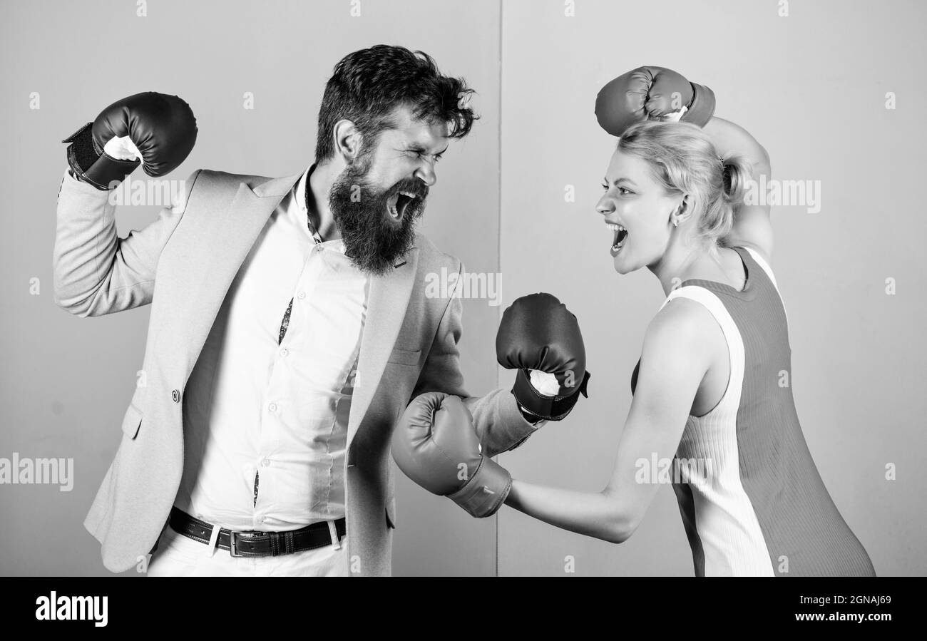 Couple boxing gloves Black and White Stock Photos & Images - Alamy