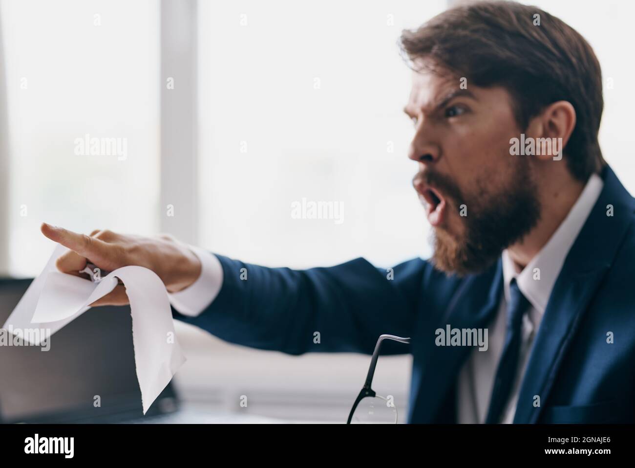 Mad person in front of computer hi-res stock photography and images - Alamy