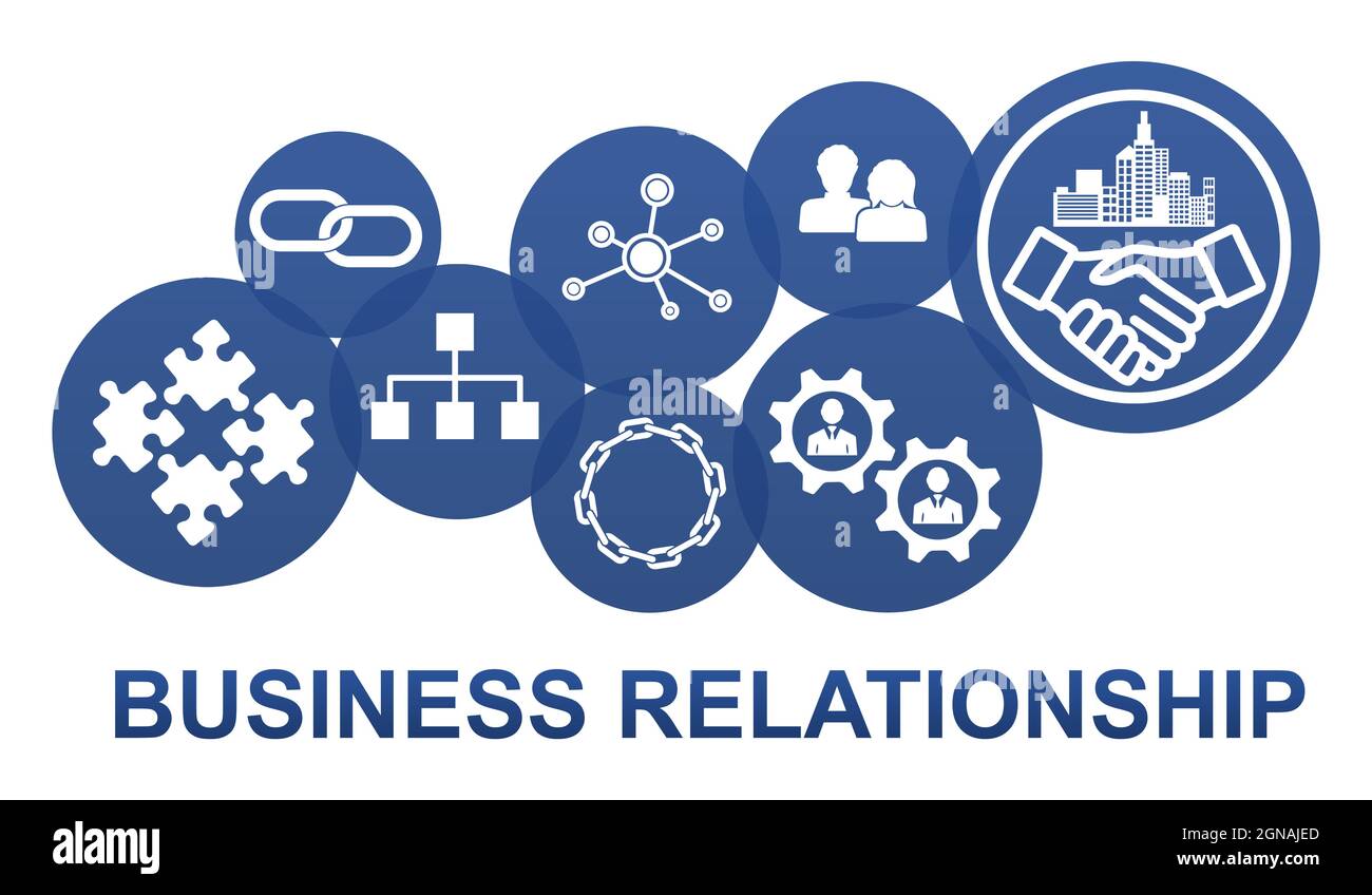 Illustration of a business relationship concept Stock Photo - Alamy