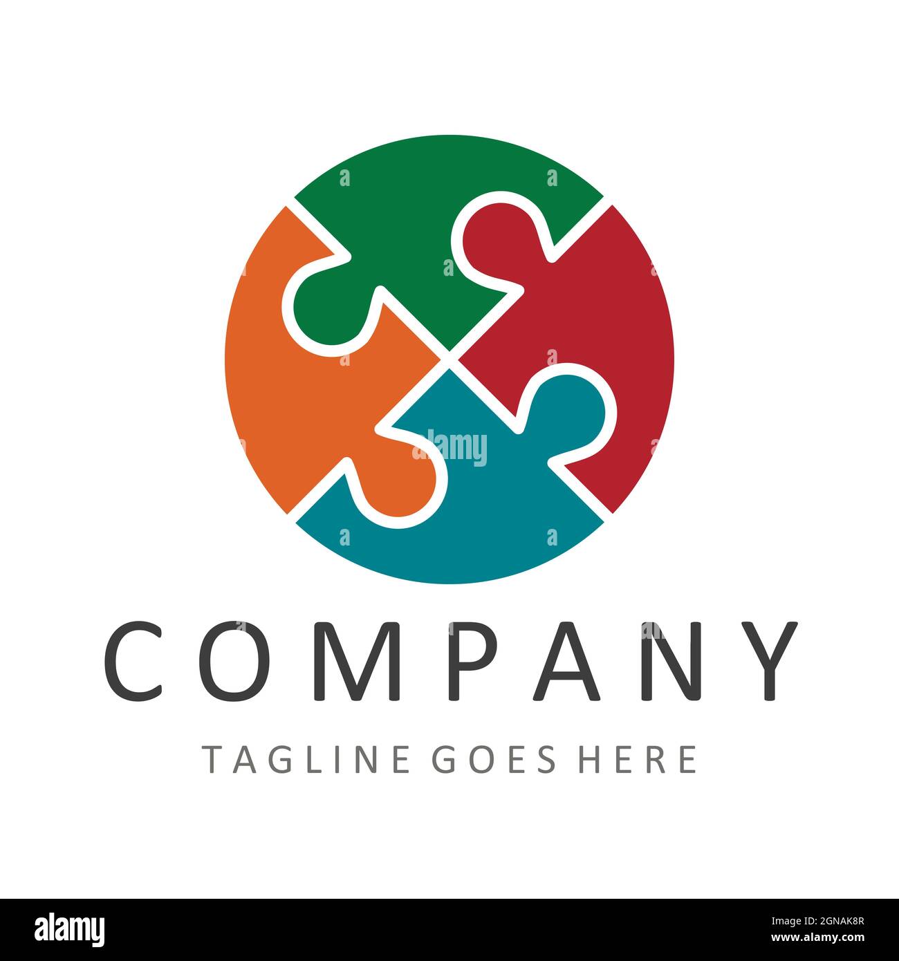 Puzzle logo. Abstract Symbol Icon. Grouped for easy editing Stock ...