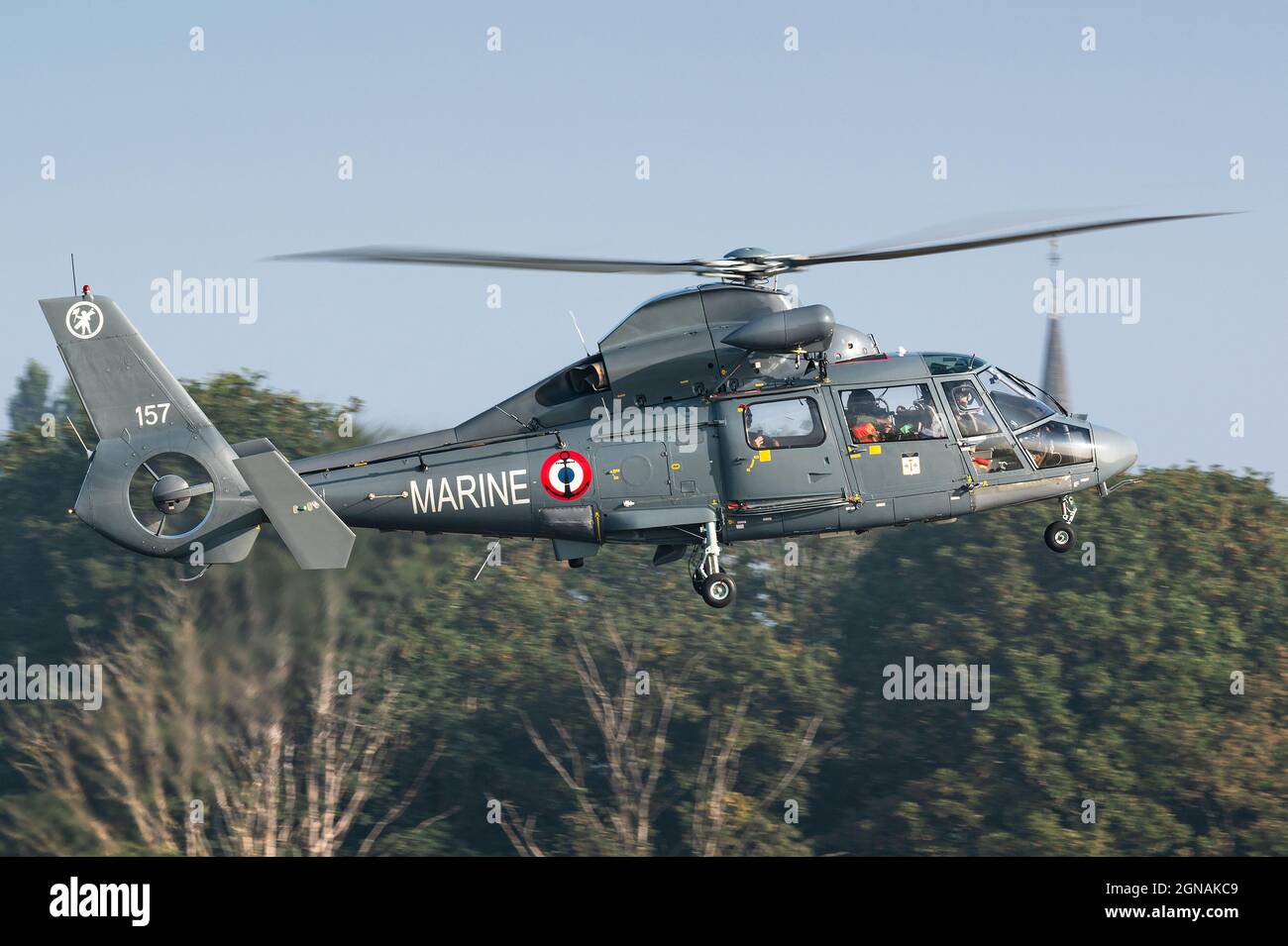A Eurocopter AS365 Dauphin search and rescue (SAR) helicopter from the ...