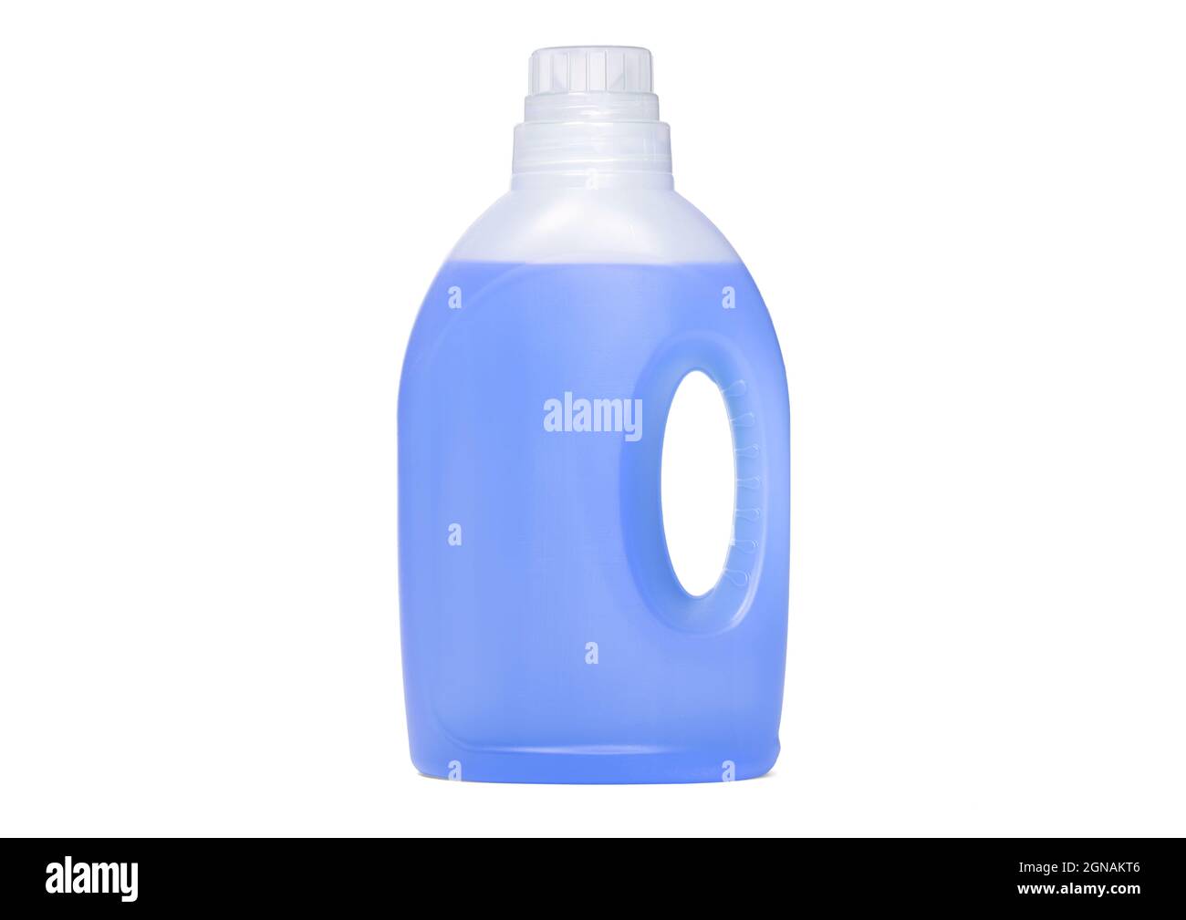 Detergent bottle, blue liquid washing soap for textile, isolated on ...