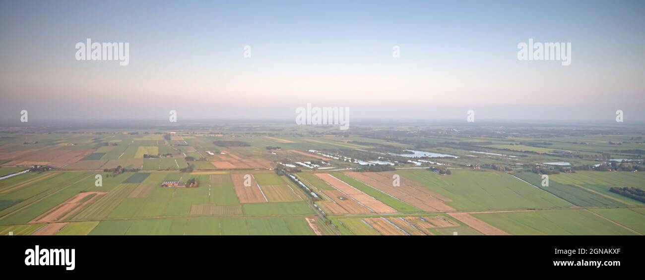 Agricultural landscape of Friesland, one of the northern provinces of ...