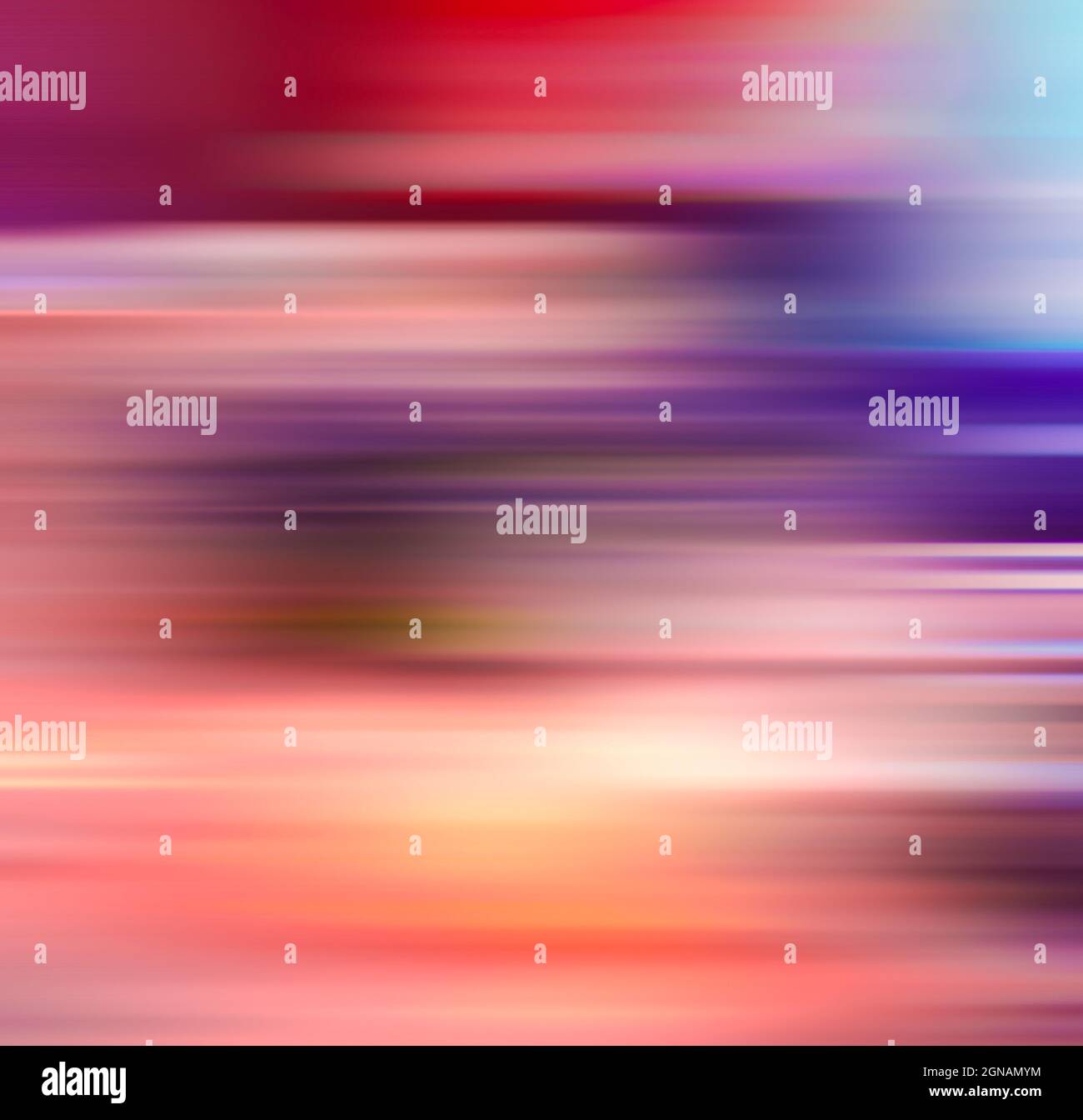 Gradient colorful horizontal blurry stripes orange blue motion blur ...