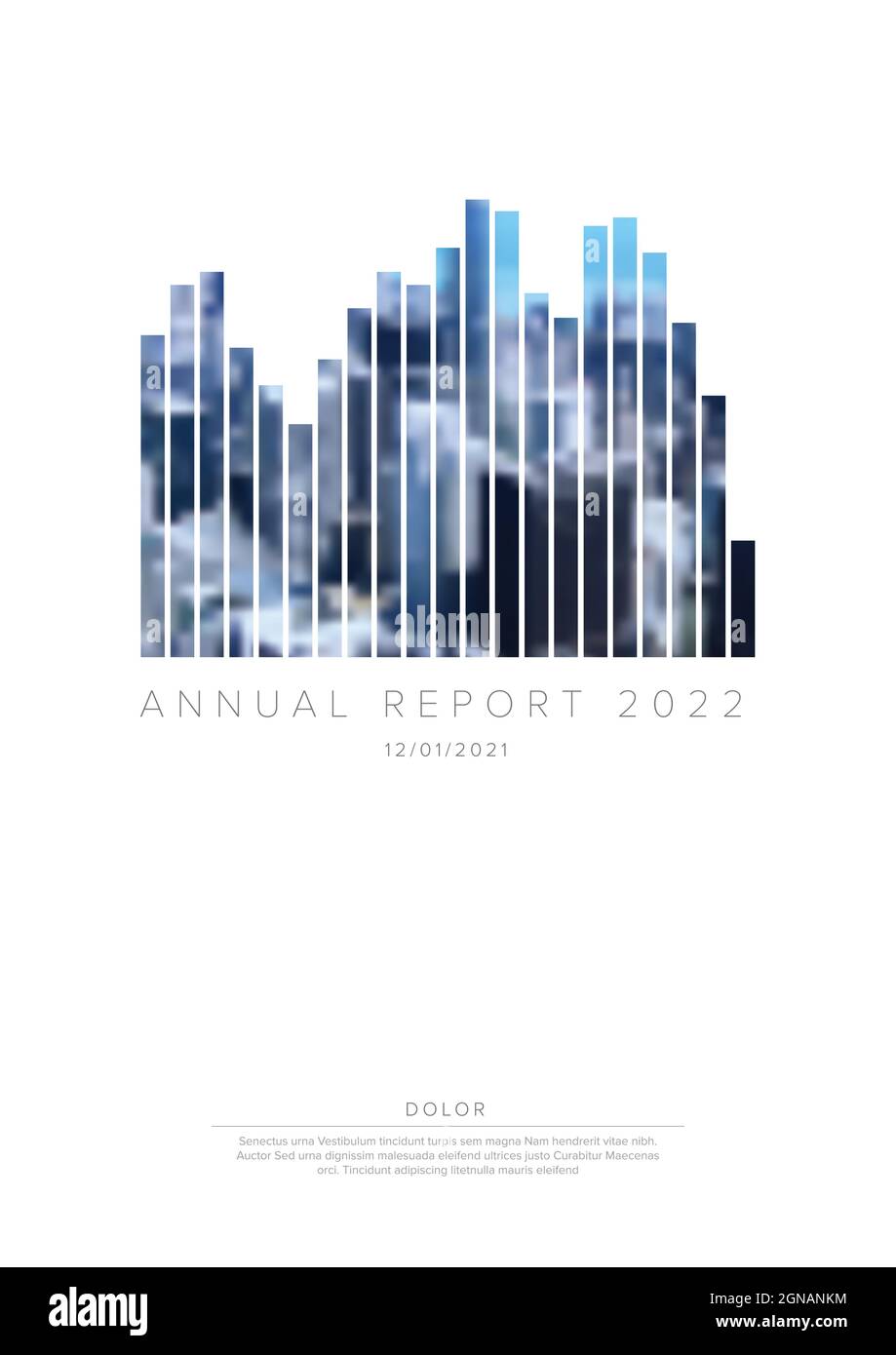 Vector abstract annual report cover template with sample text and some ...