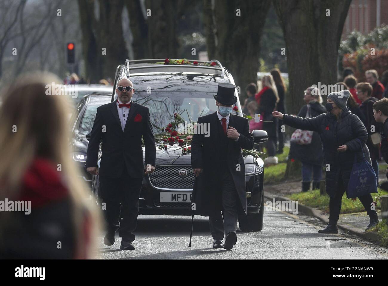 File photo dated 05/02/21 of the funeral of Olly Stephens in Reading ...