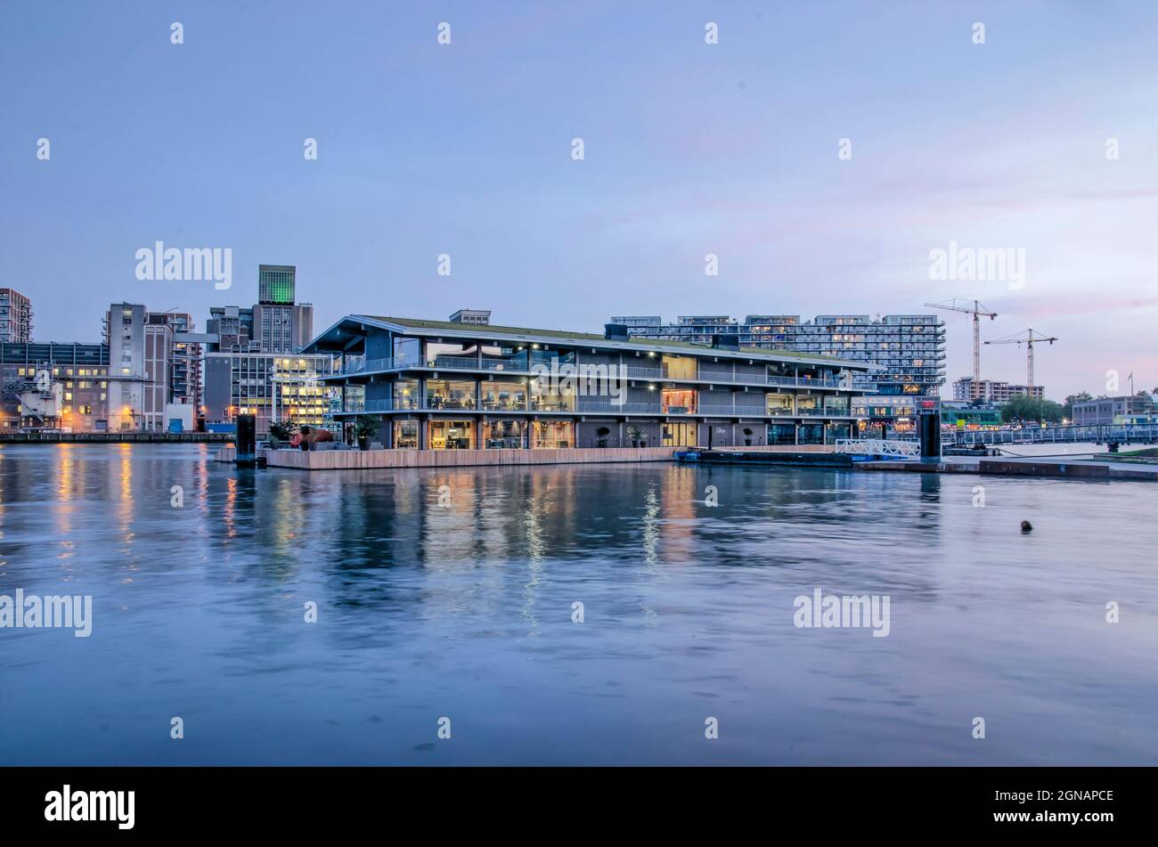 Rotterdam, The Netherlands, September 21, 2021: Rijnhaven harbour with ...