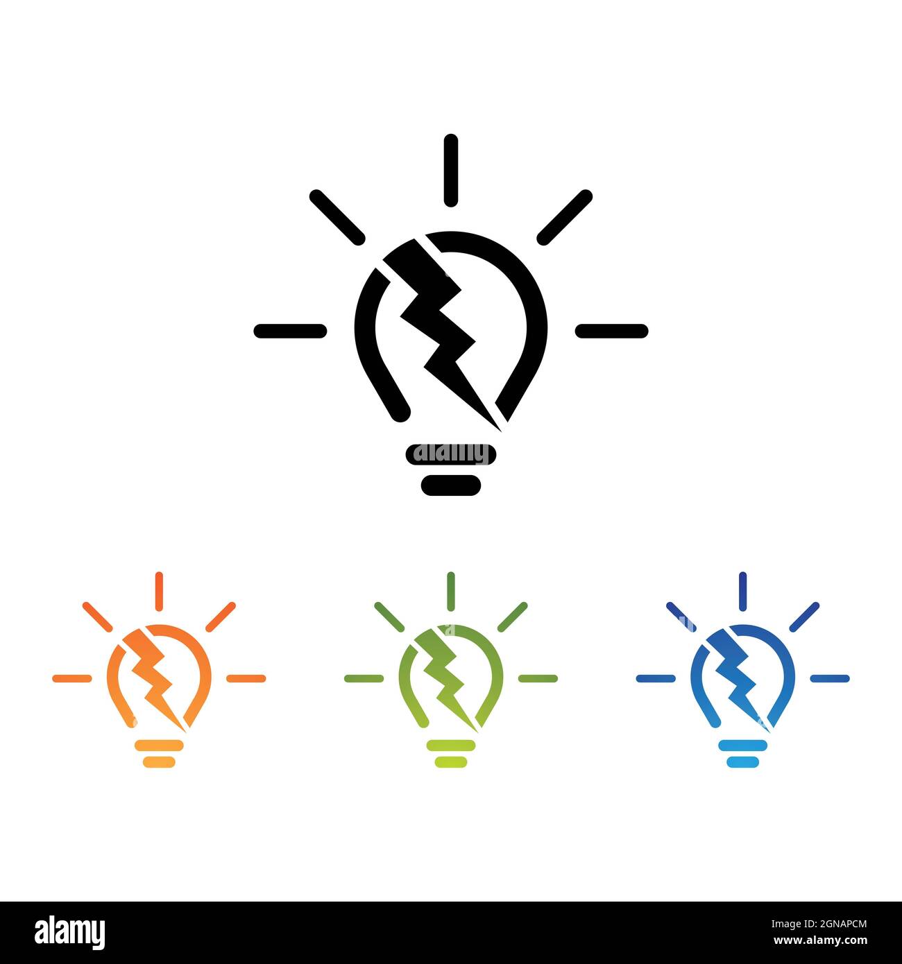 Lamp logo template icon design Stock Photo - Alamy