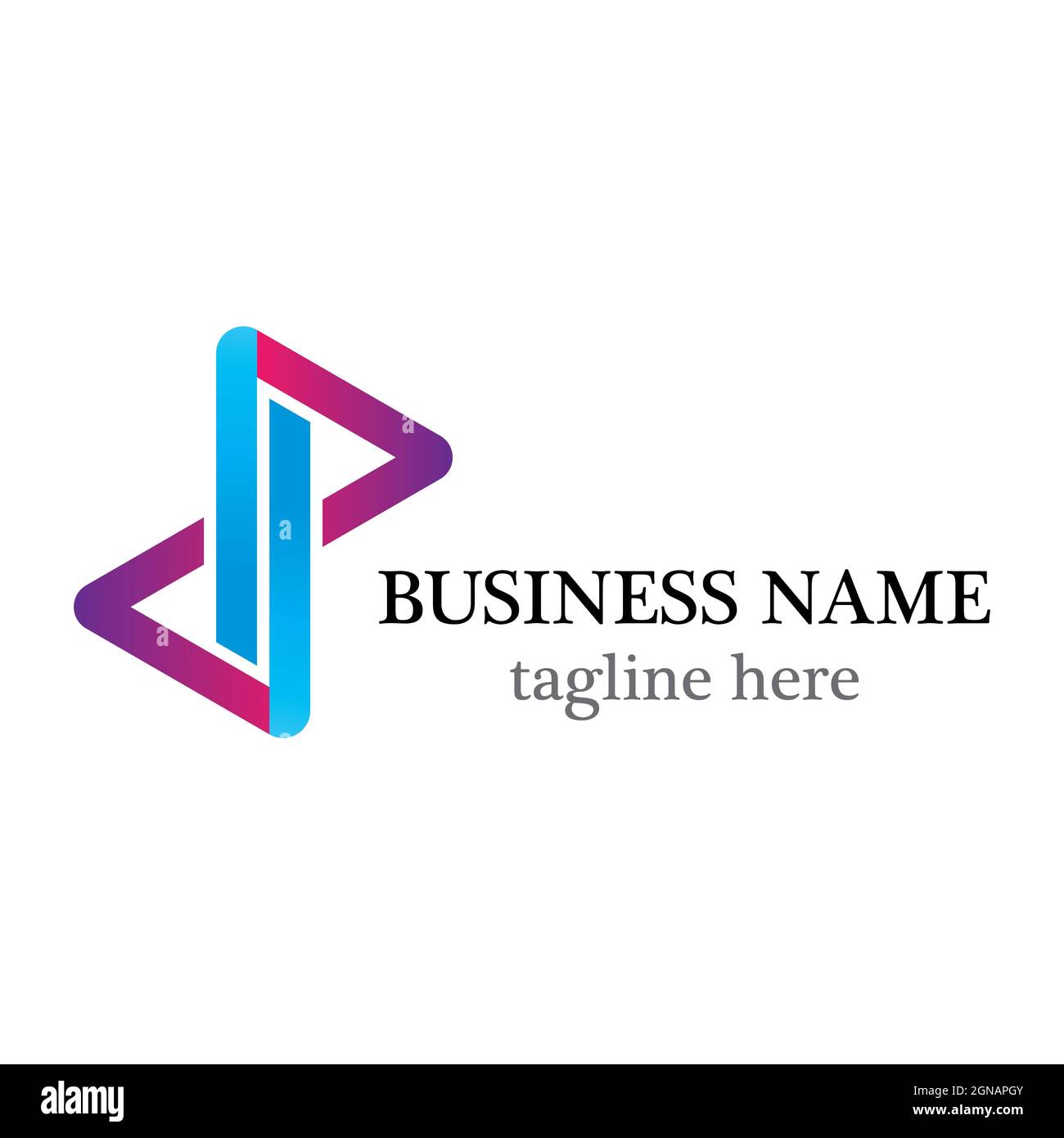 Letter business logo illustration Cut Out Stock Images & Pictures - Alamy