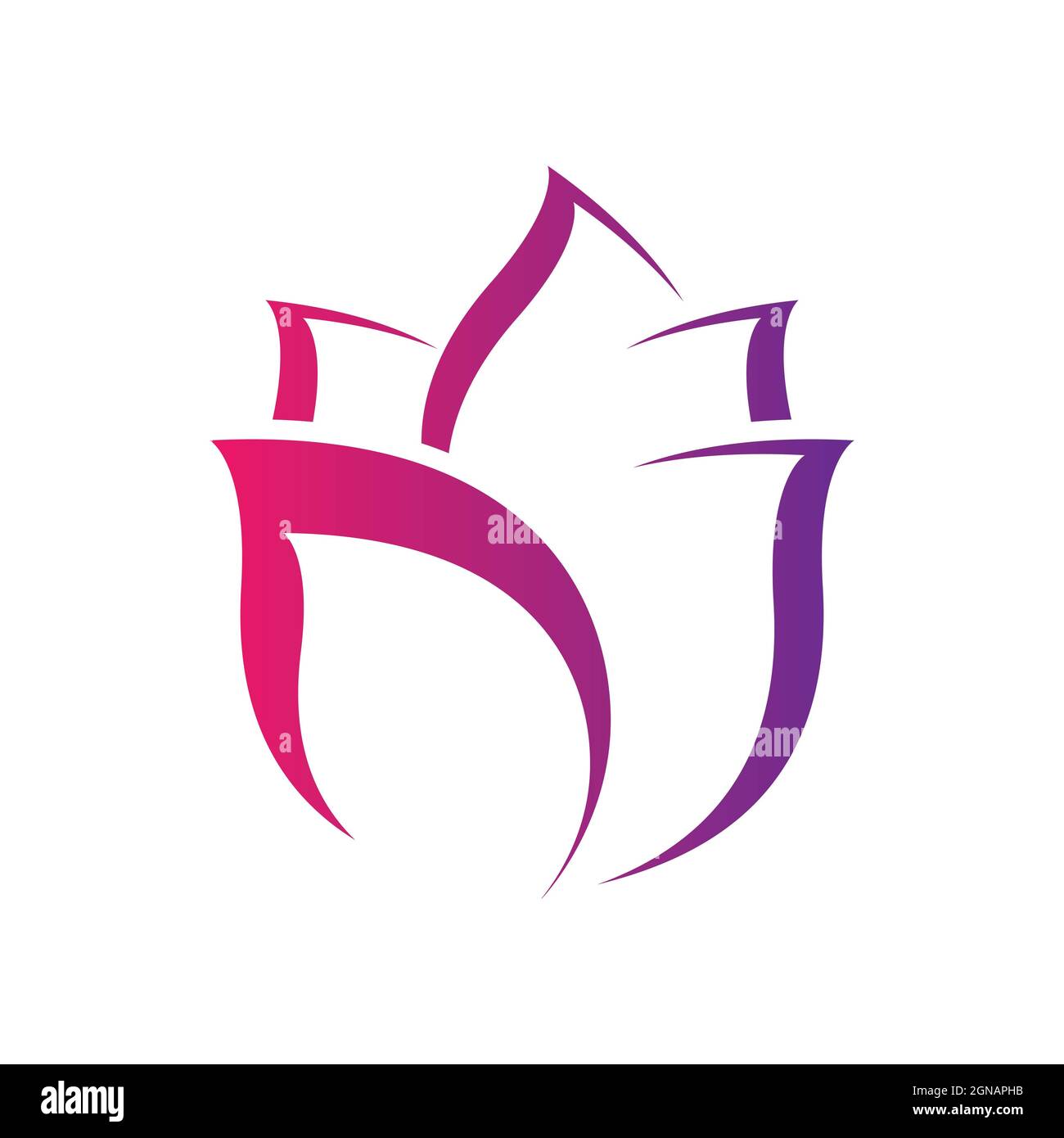 Simple flower logo vector icon design Stock Photo - Alamy