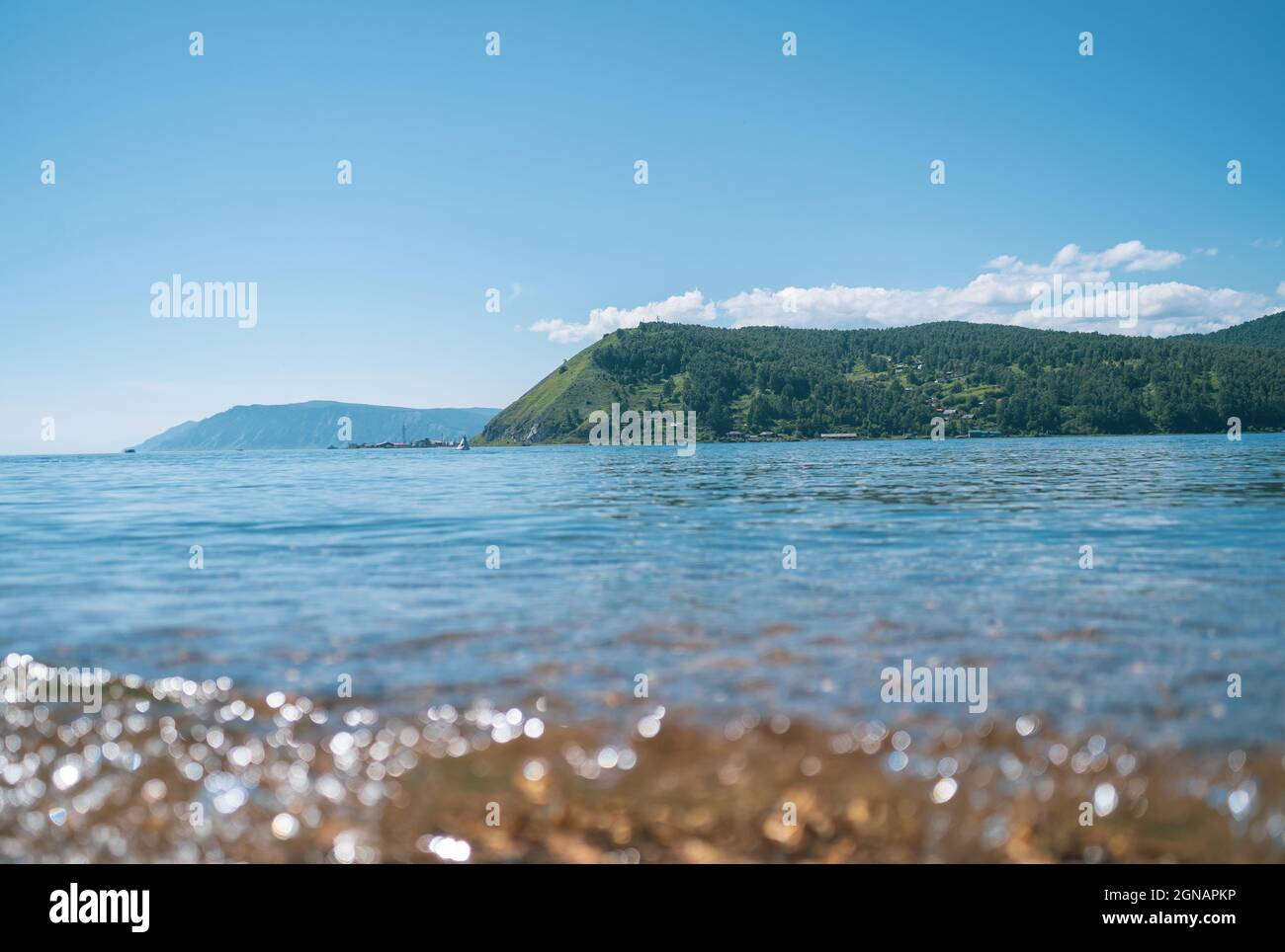 Picturesque view of Lake Baikal in southern Siberia, Russia. Baikal ...