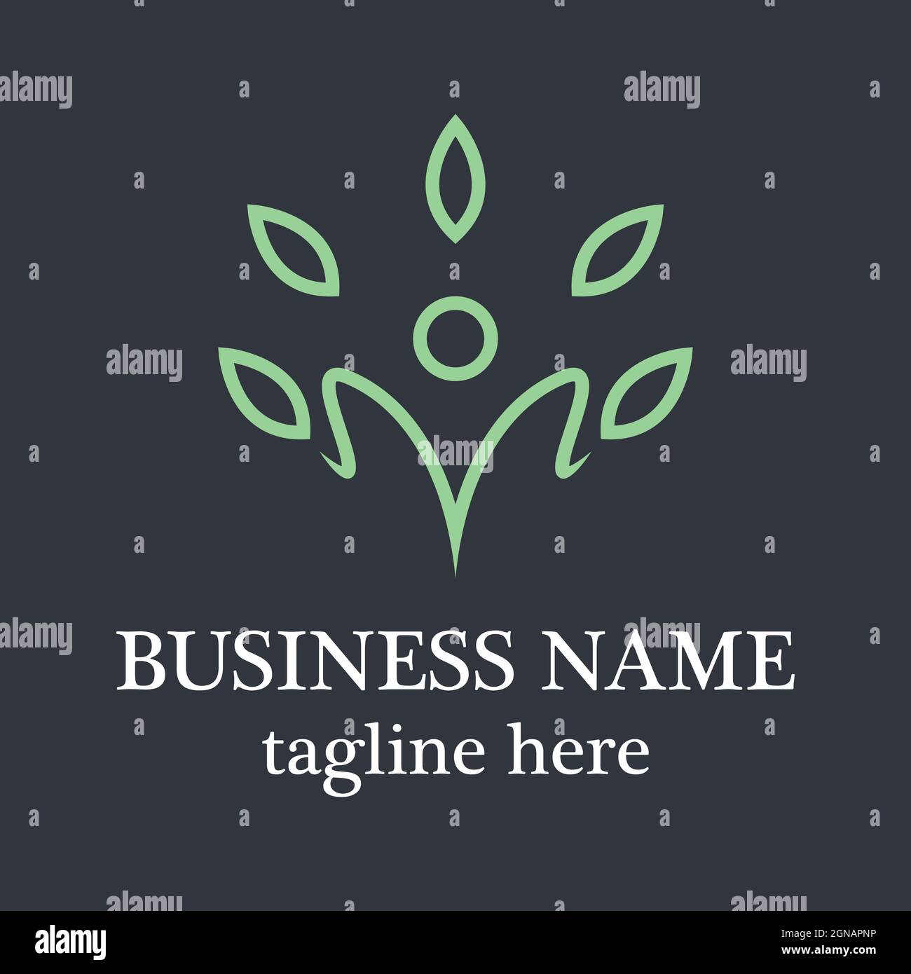 People flower vector logo template icon design Stock Photo - Alamy