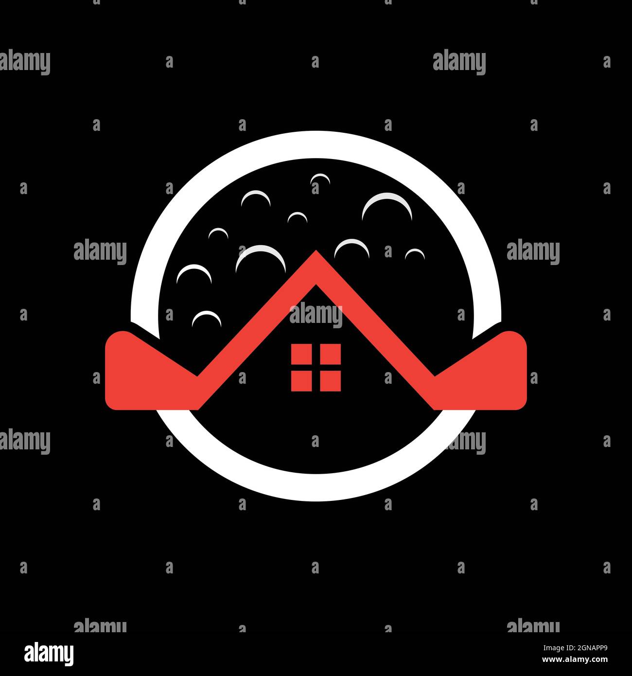 Golf house logo template vector icon design Stock Photo - Alamy