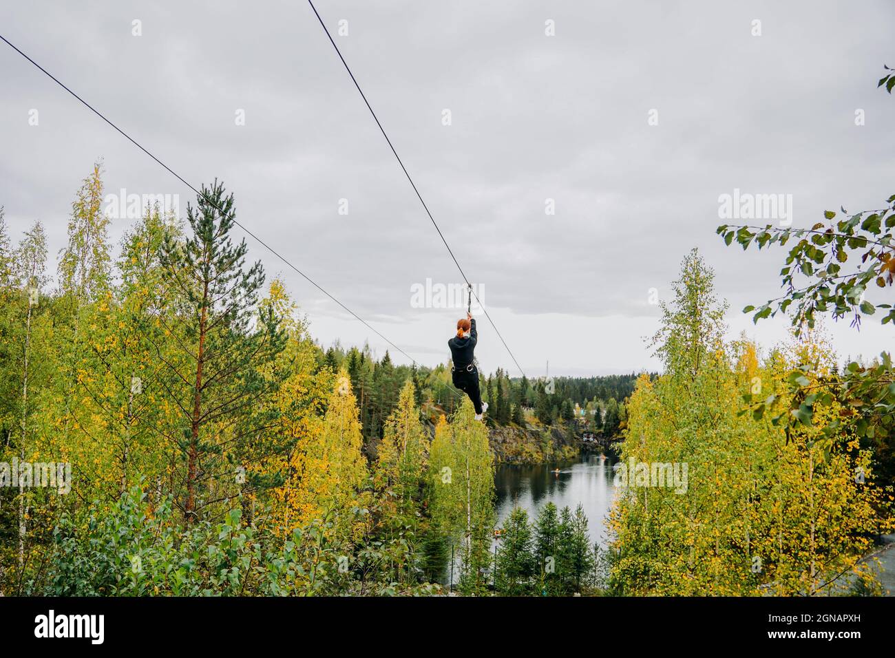 River crossing cable trolley hi-res stock photography and images - Alamy