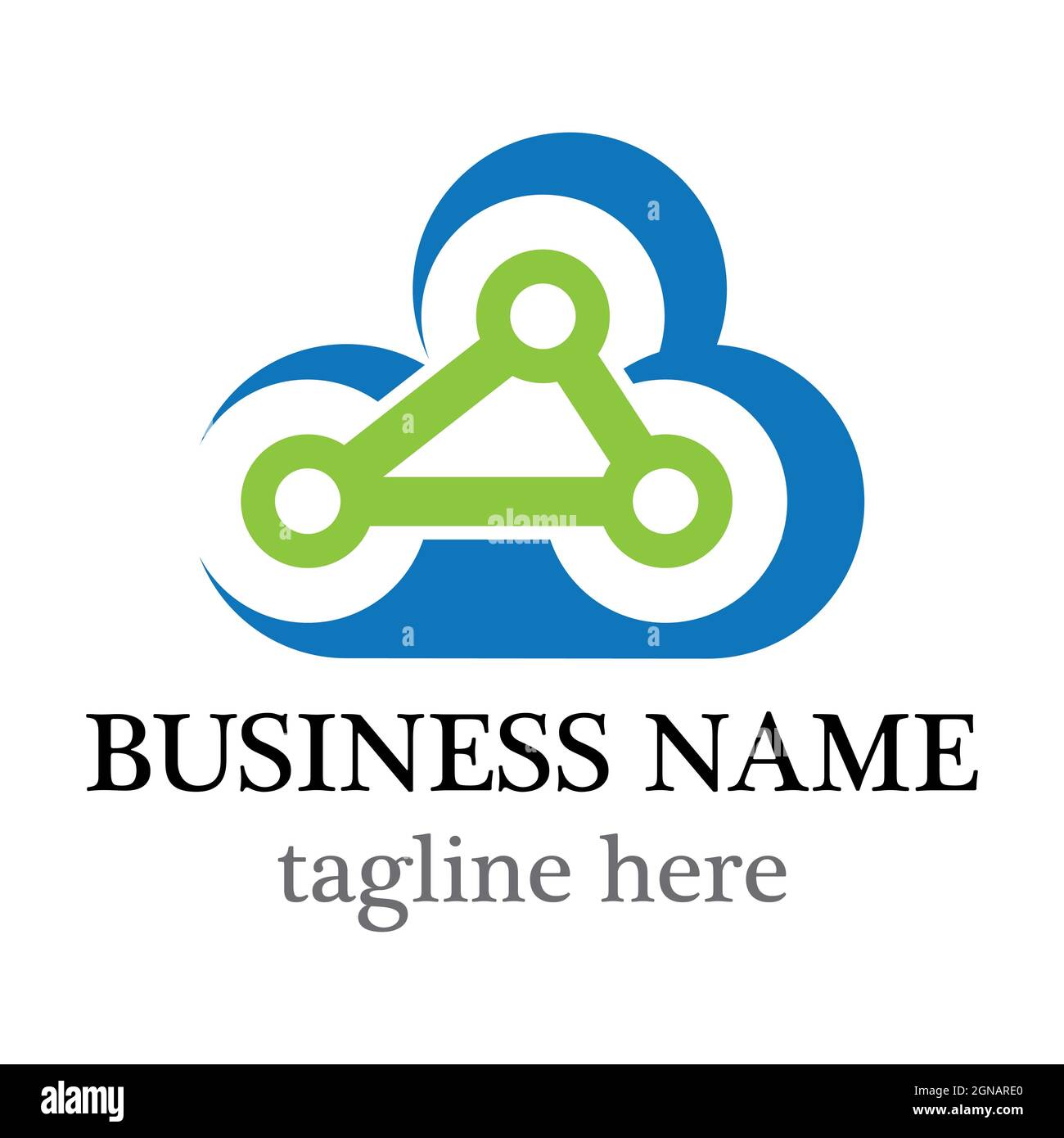 Cloud tech logo vector icon design Stock Photo - Alamy