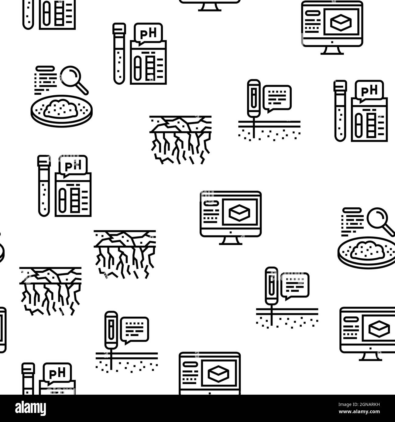 Soil Testing Nature Vector Seamless Pattern Stock Vector Image & Art ...