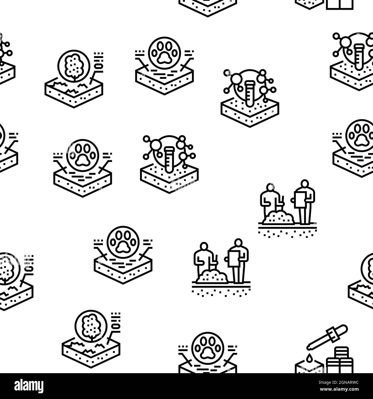 Soil Testing Nature Vector Seamless Pattern Stock Vector Image & Art ...