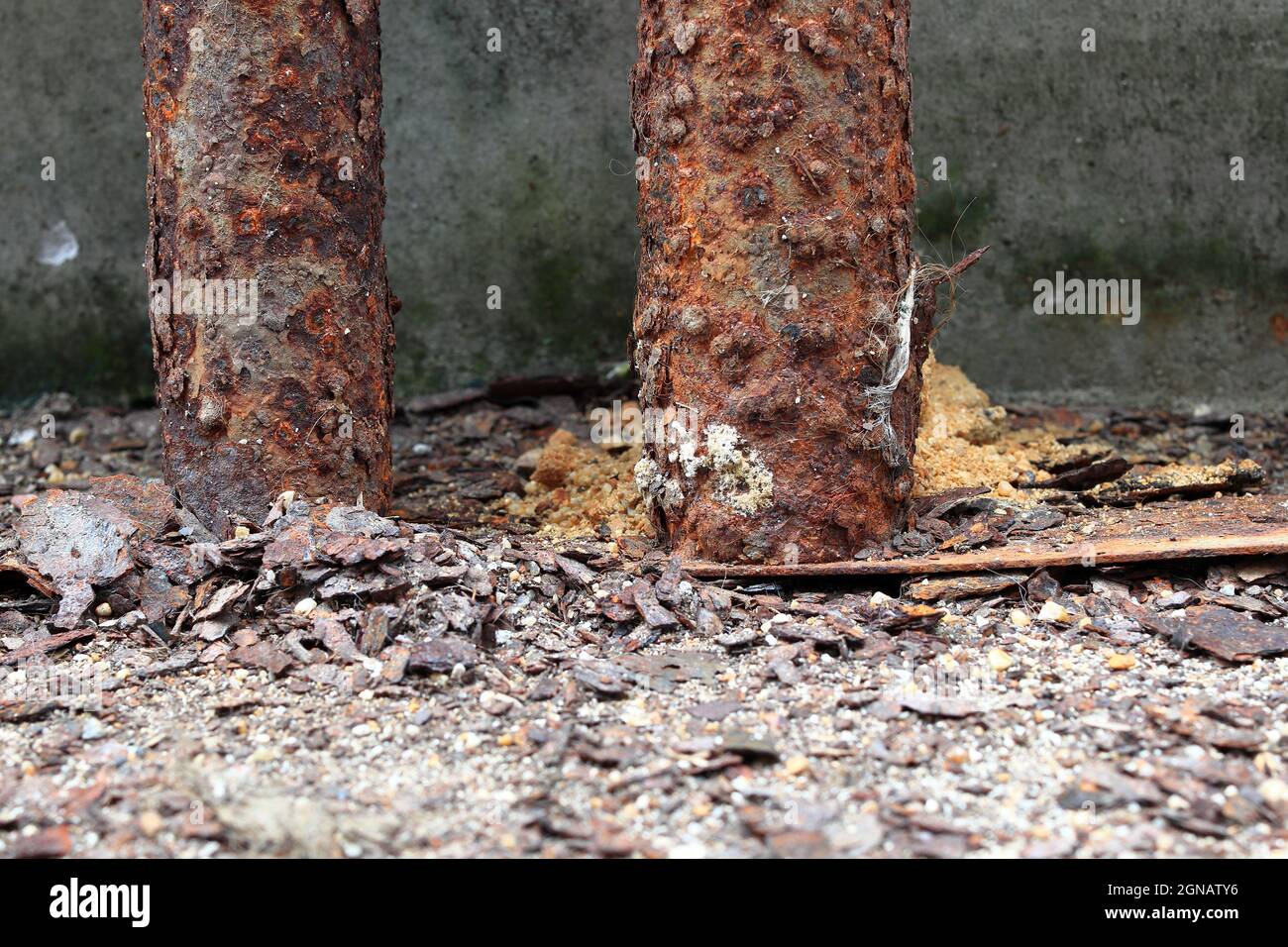 Rust of metals. Corrosion of metal. Rust and corrosion in the weld ...