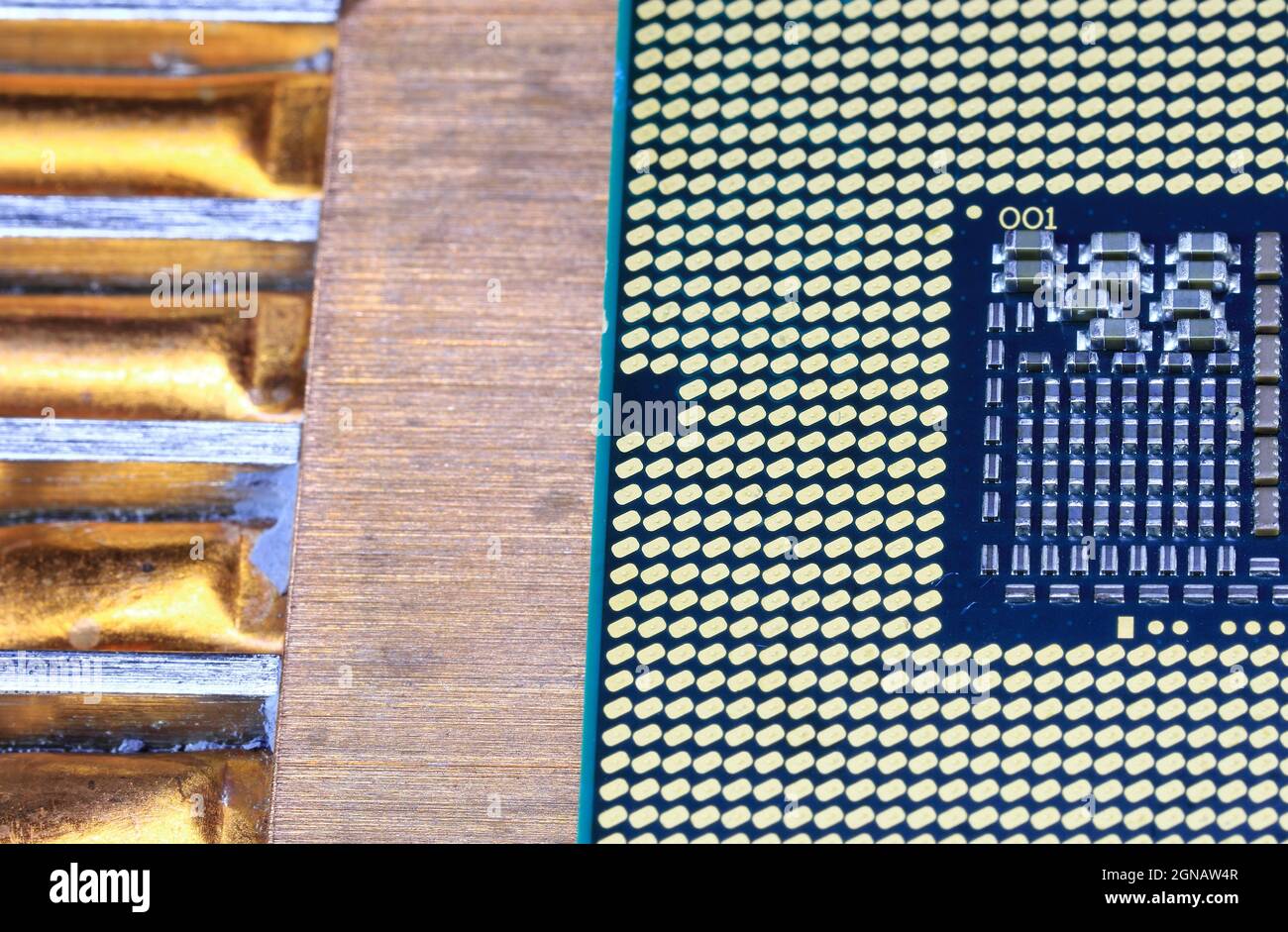 Close up Hight performance CPU with Aluminum and copper heat pipe ...
