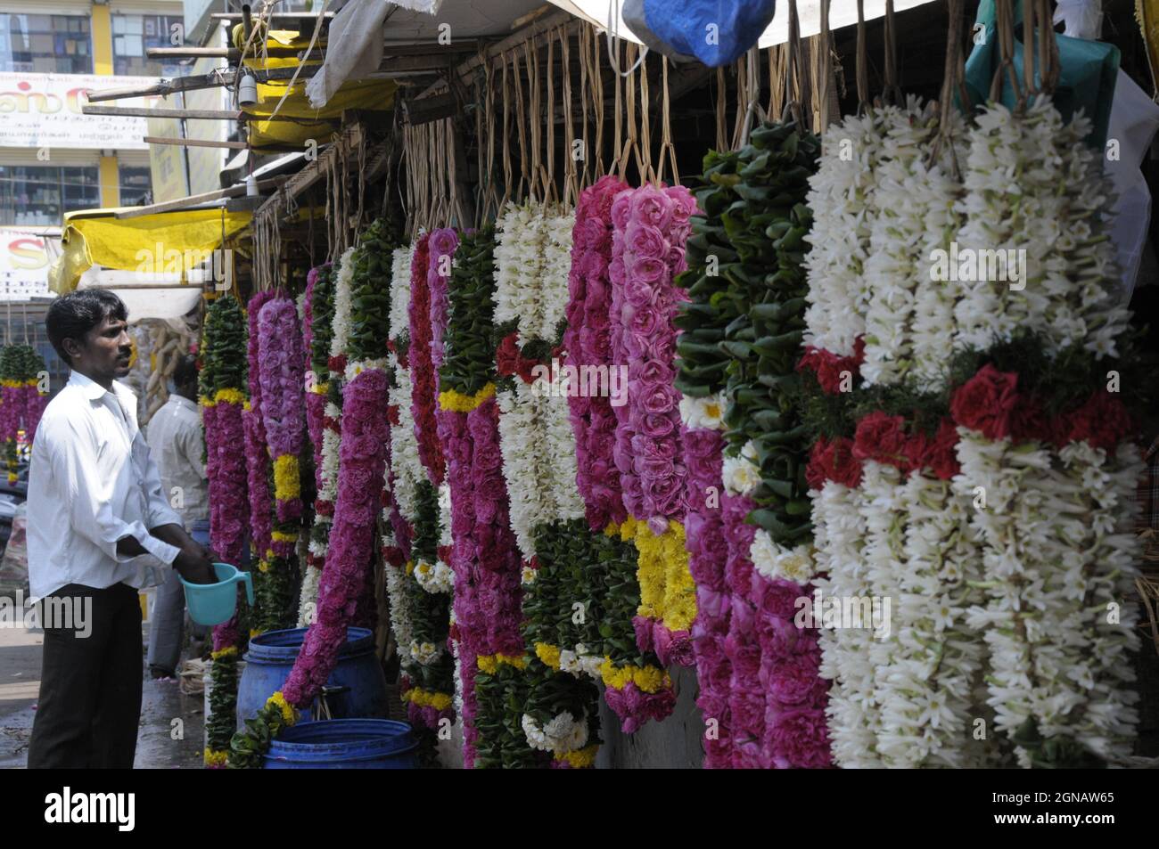 Garlands and flowers are essential offerings in South Indian Hindu ...
