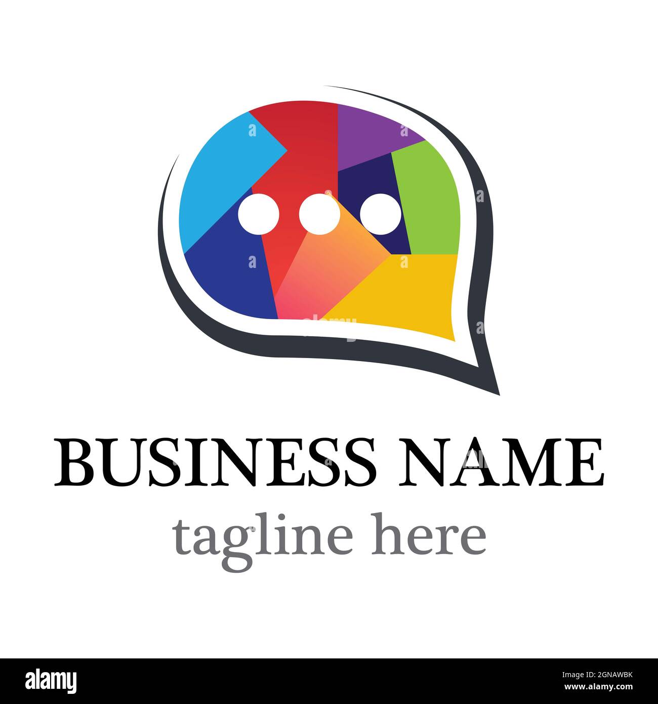 Bubble chat social template Cut Out Stock Images & Pictures - Alamy