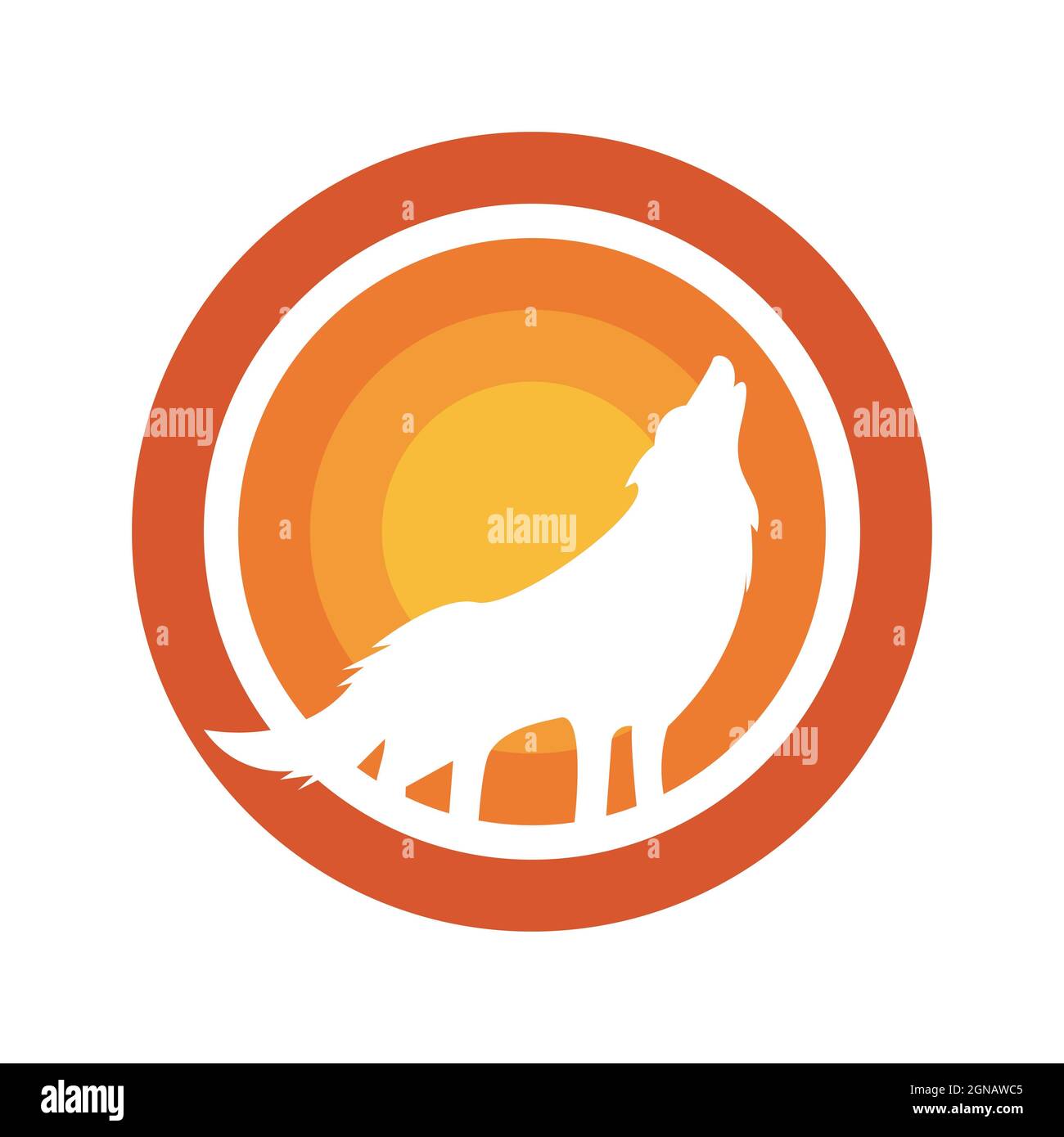 Wolf logo hi-res stock photography and images - Alamy