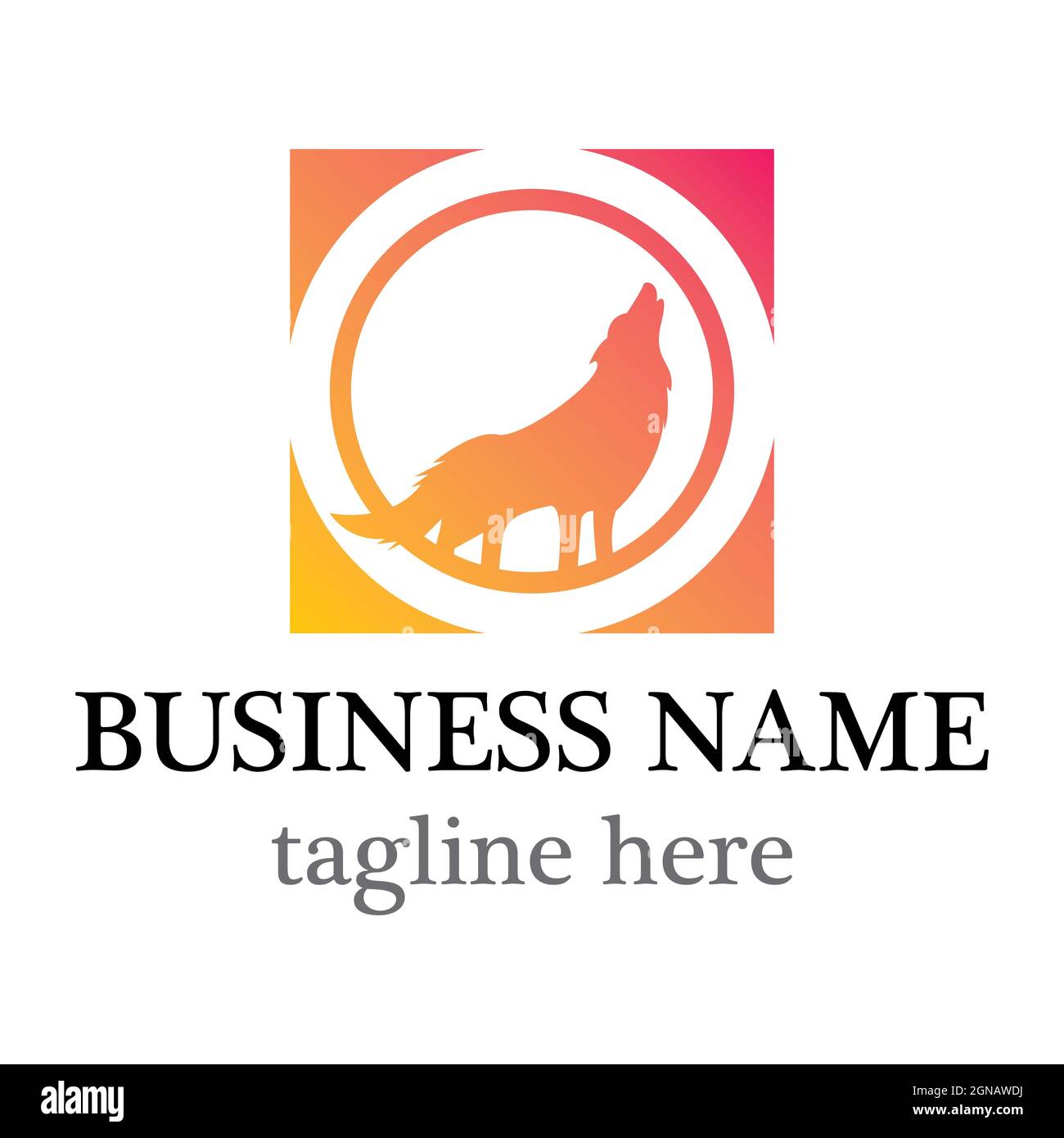 Howling wolf design hi-res stock photography and images - Alamy