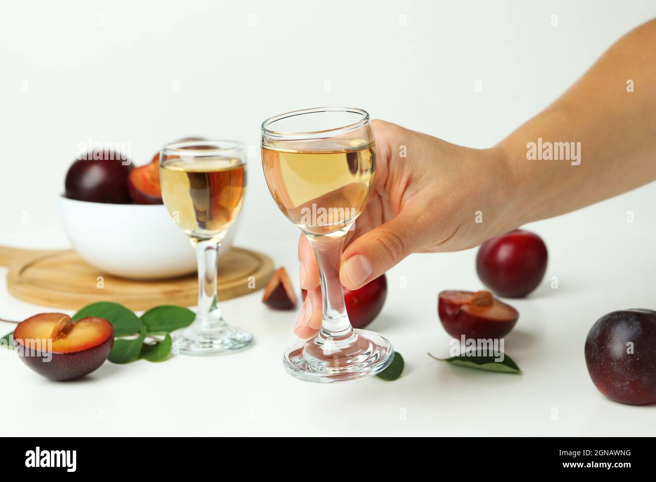 Hand and vodka shot glass hi-res stock photography and images - Alamy