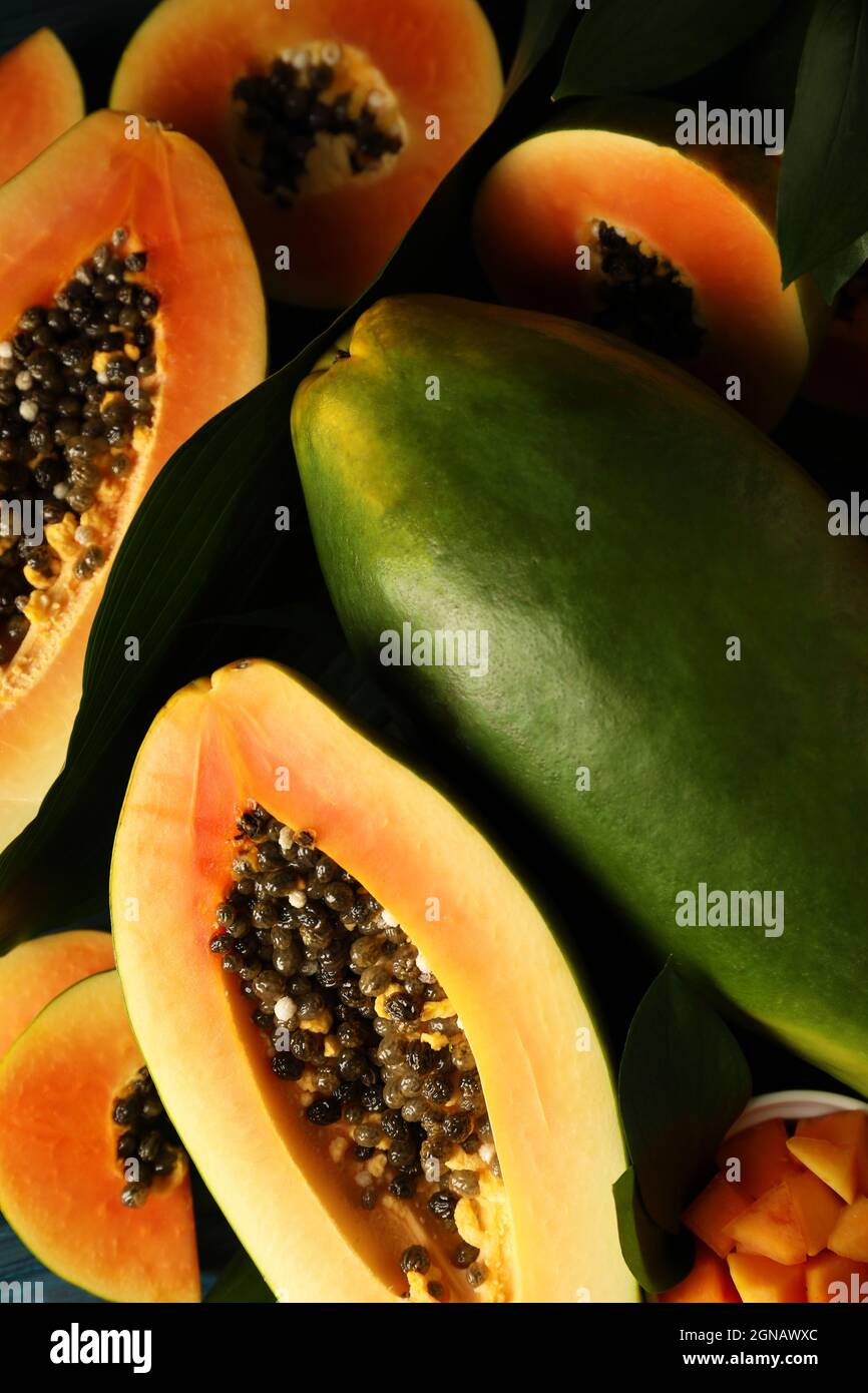 Papaya with leaves hi-res stock photography and images - Alamy