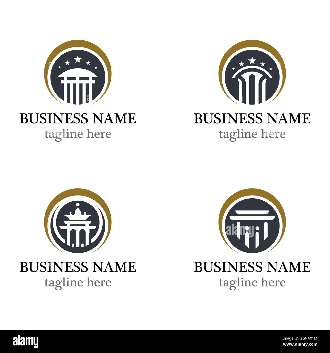 Law logo template vector icon set design Stock Photo - Alamy