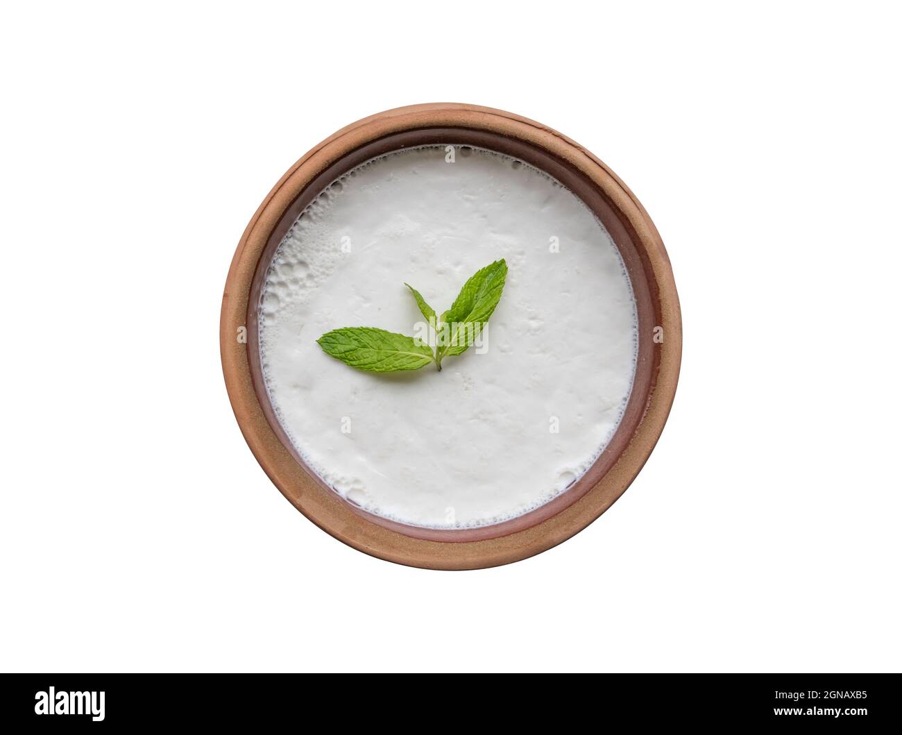 Top view yoghurt or yogurt. yoghurt or ypgurt isolated on white ...