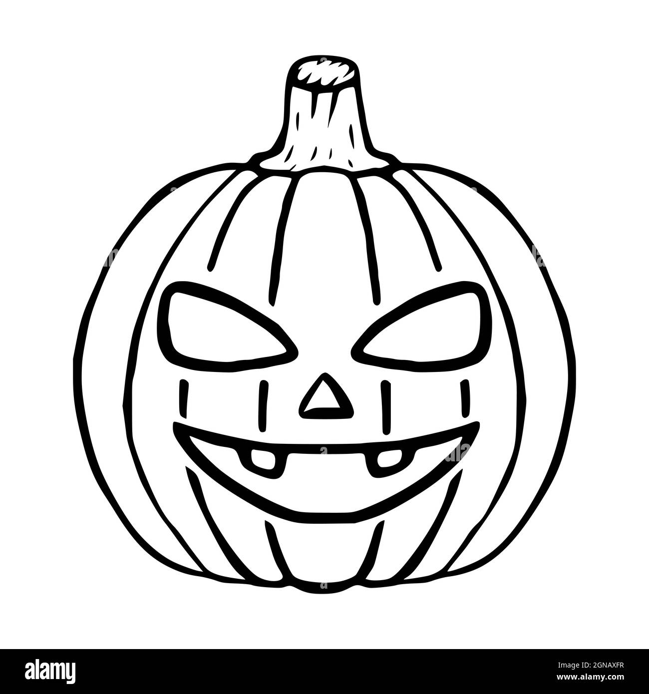 Happy Jack O Lantern Drawing