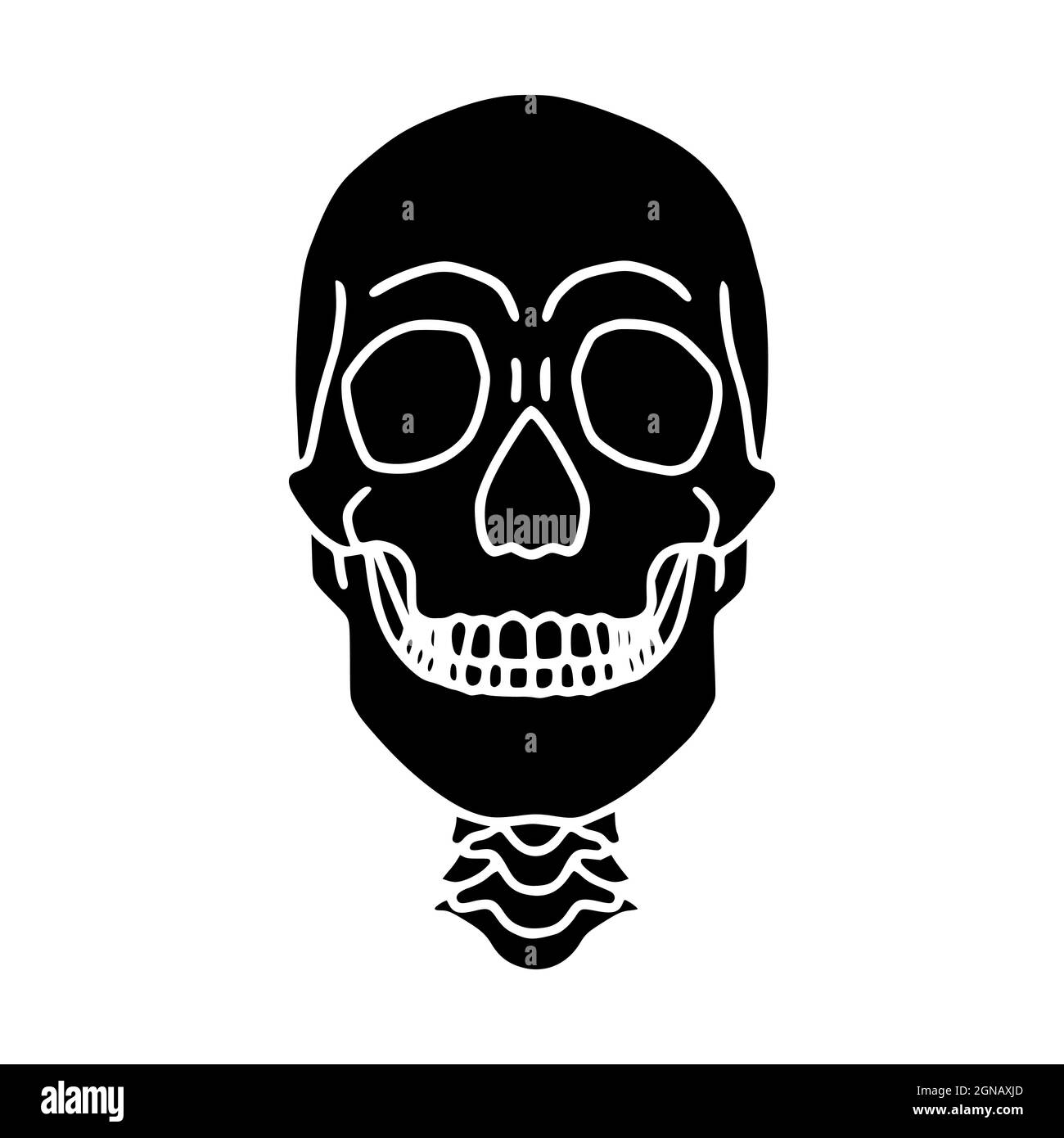 Skull glyph icon halloween Cut Out Stock Images & Pictures - Alamy