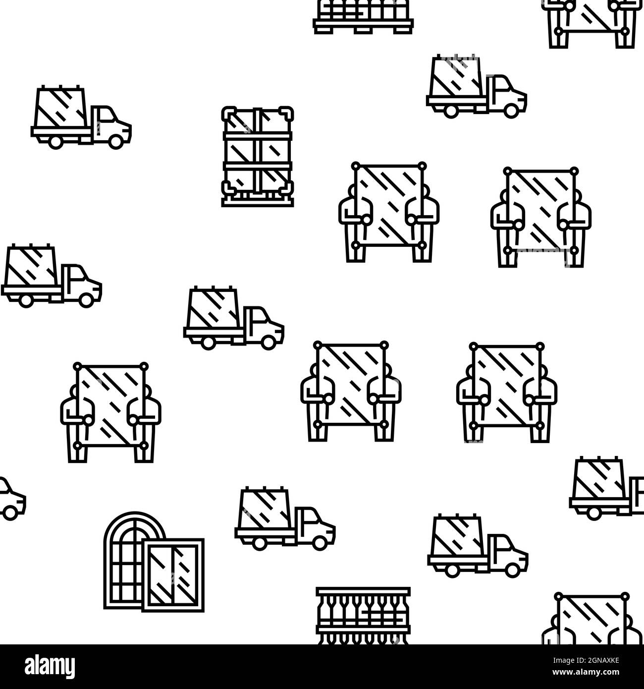 Glass Production Plant Vector Seamless Pattern Stock Vector Image & Art ...