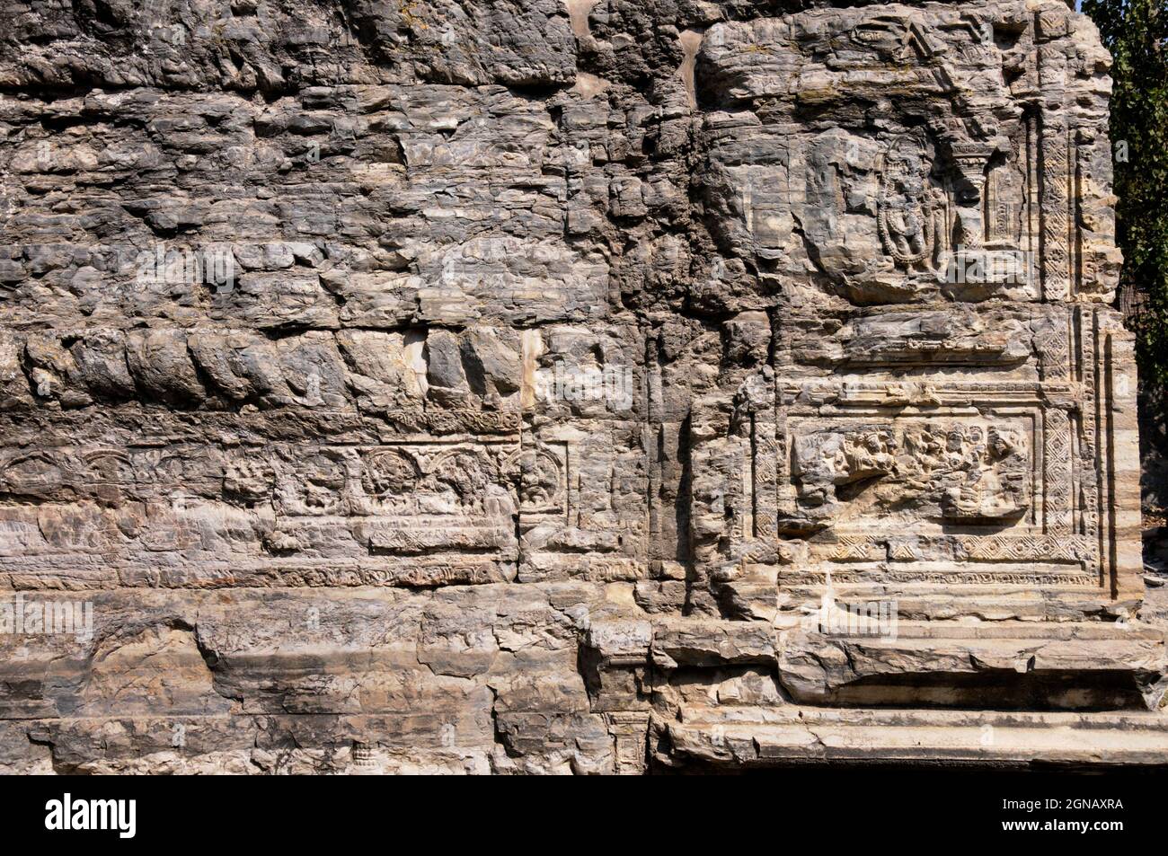 Avantipur Temple, founded by king Avantivarman (AD 855-883). Over the ...