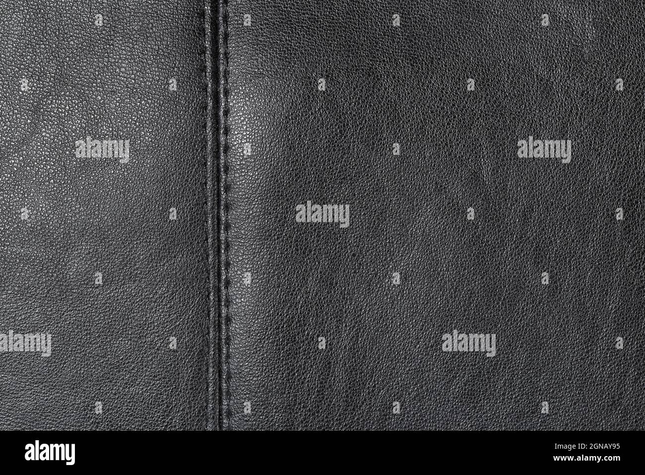 close up black leather texture with stitched or seam background Stock ...