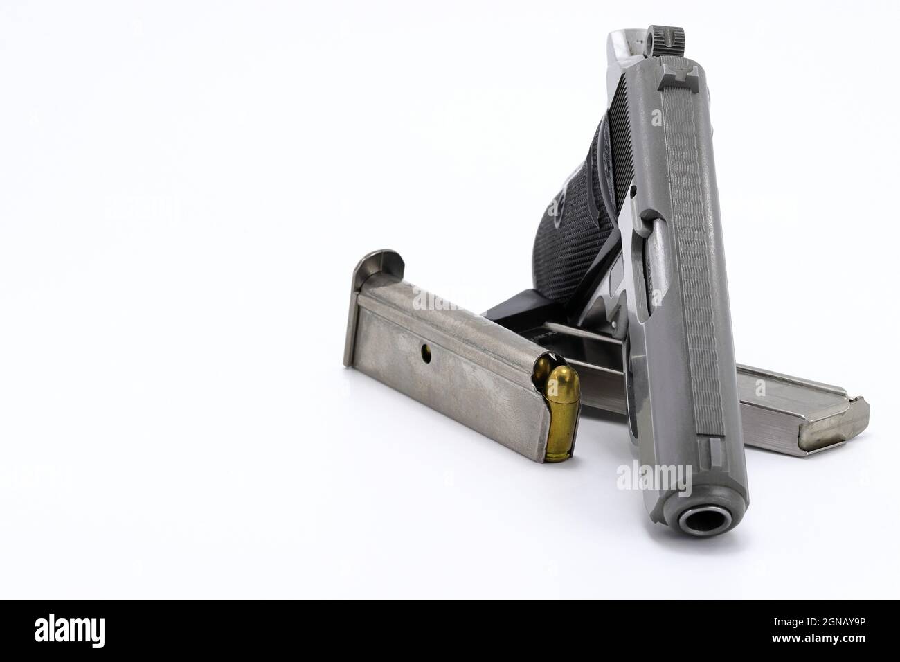 The compact Semi automatic pistol, stainless steel PPKs pistol with ...