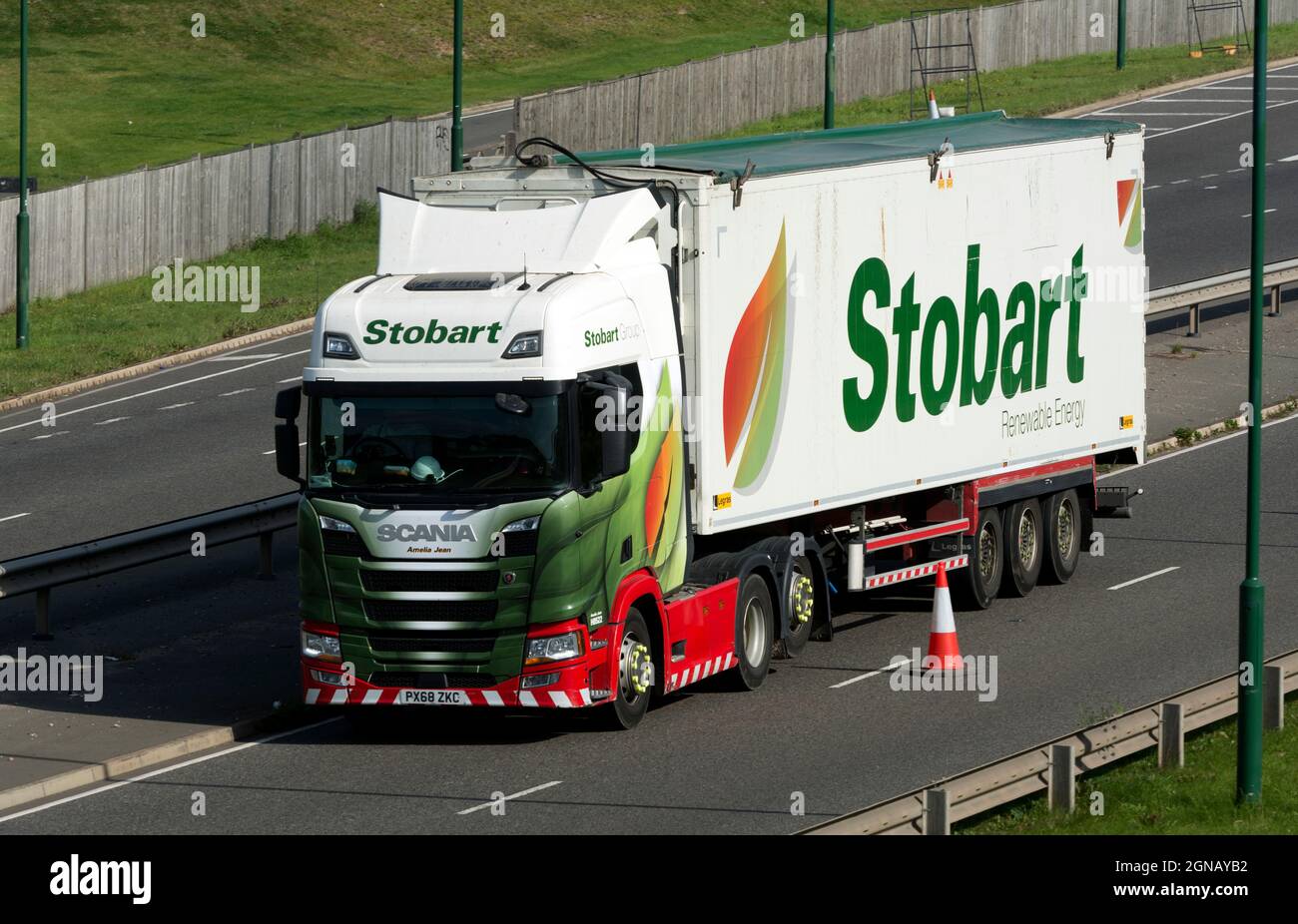 Scania Stobart lorry on the A45 road, Birmingham, UK Stock Photo - Alamy